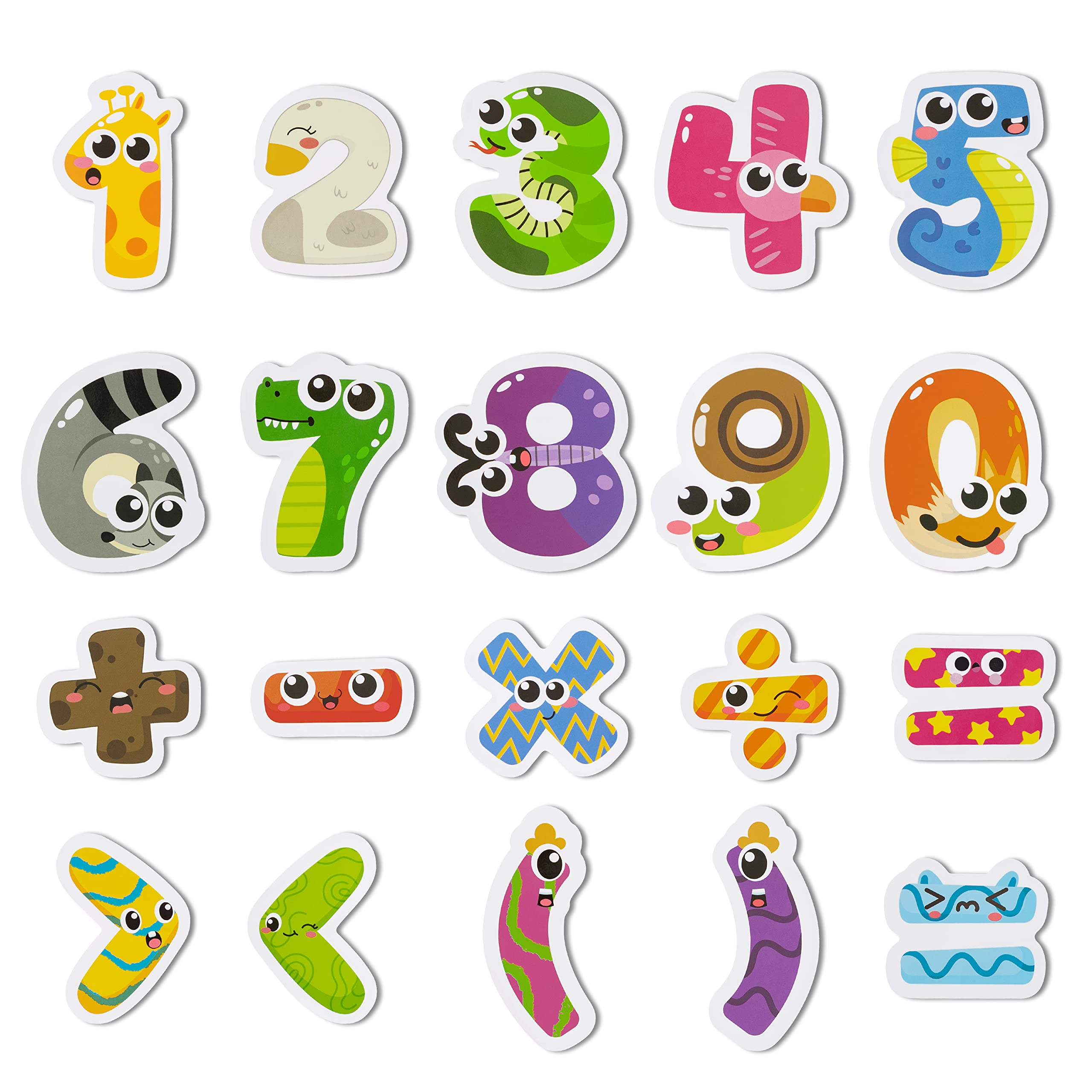 Amazon.com: ANGOLIO Magnetic Numbers Fridge Magnets Animal Shape Number ...