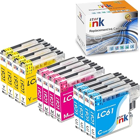 Amazon.com: HI-VISION HI-YIELDS Compatible LC-61 LC61 Ink Cartridges Replacement for Brother MFC ...