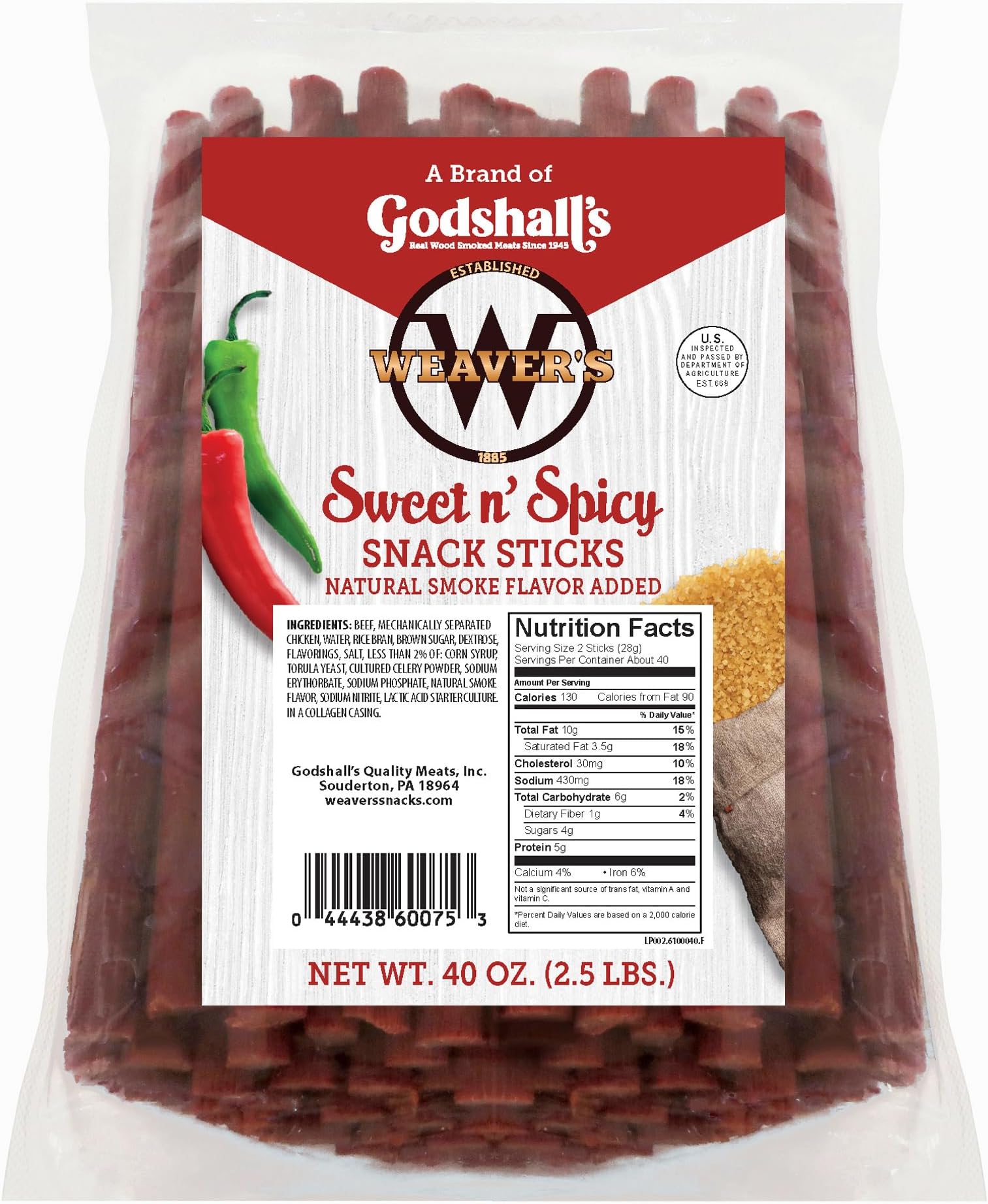 Amazon.com: Weaver’s Sweet n' Spicy Snack Sticks (80 sweet & spicy 7 ...