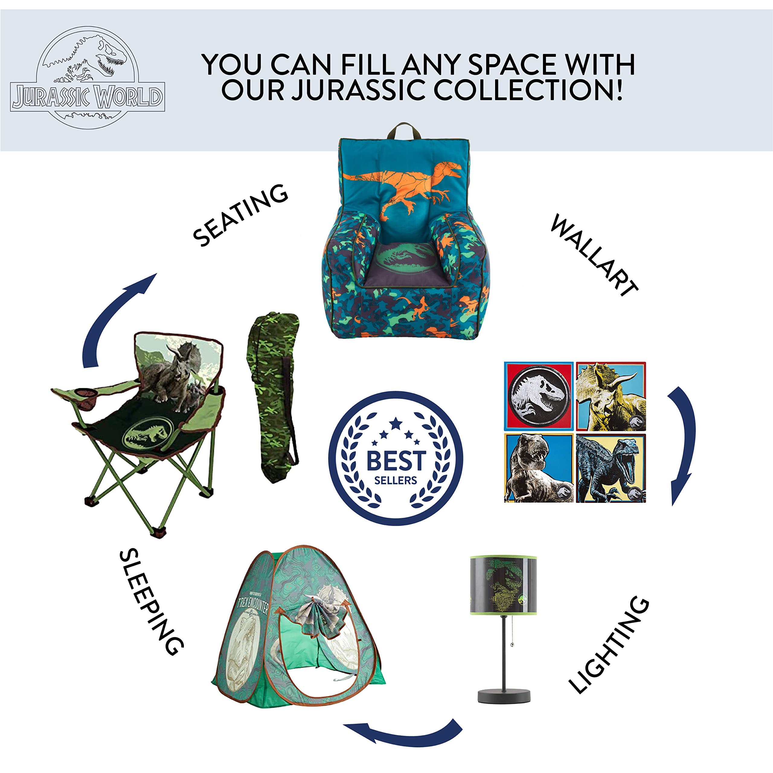 Snapklik.com : Jurassic World Sling Bag Slumber Set