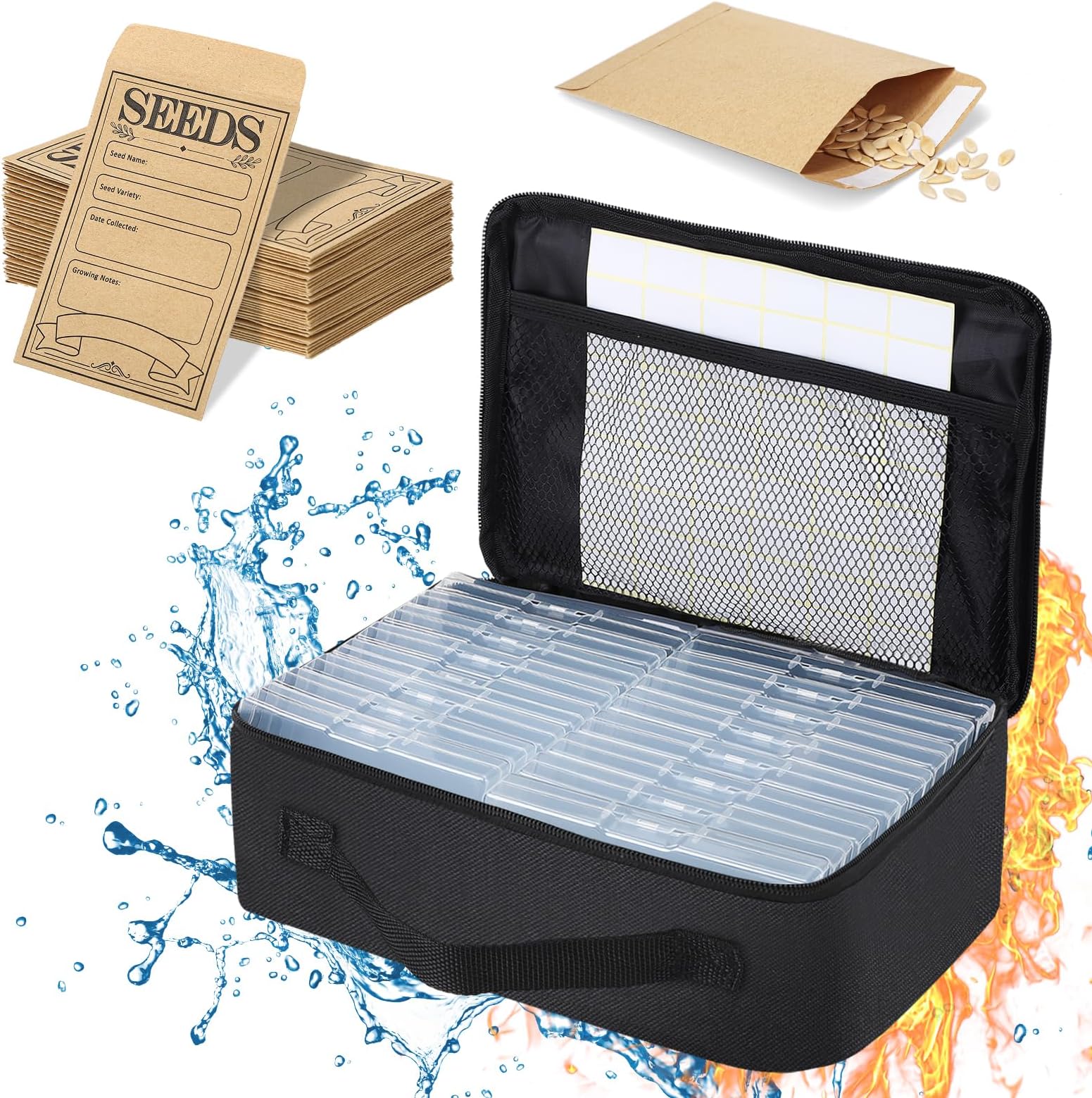 Amazon.com : XLSXEXCL 16 Slots Seed Storage Organizer Box, Garden Seed ...