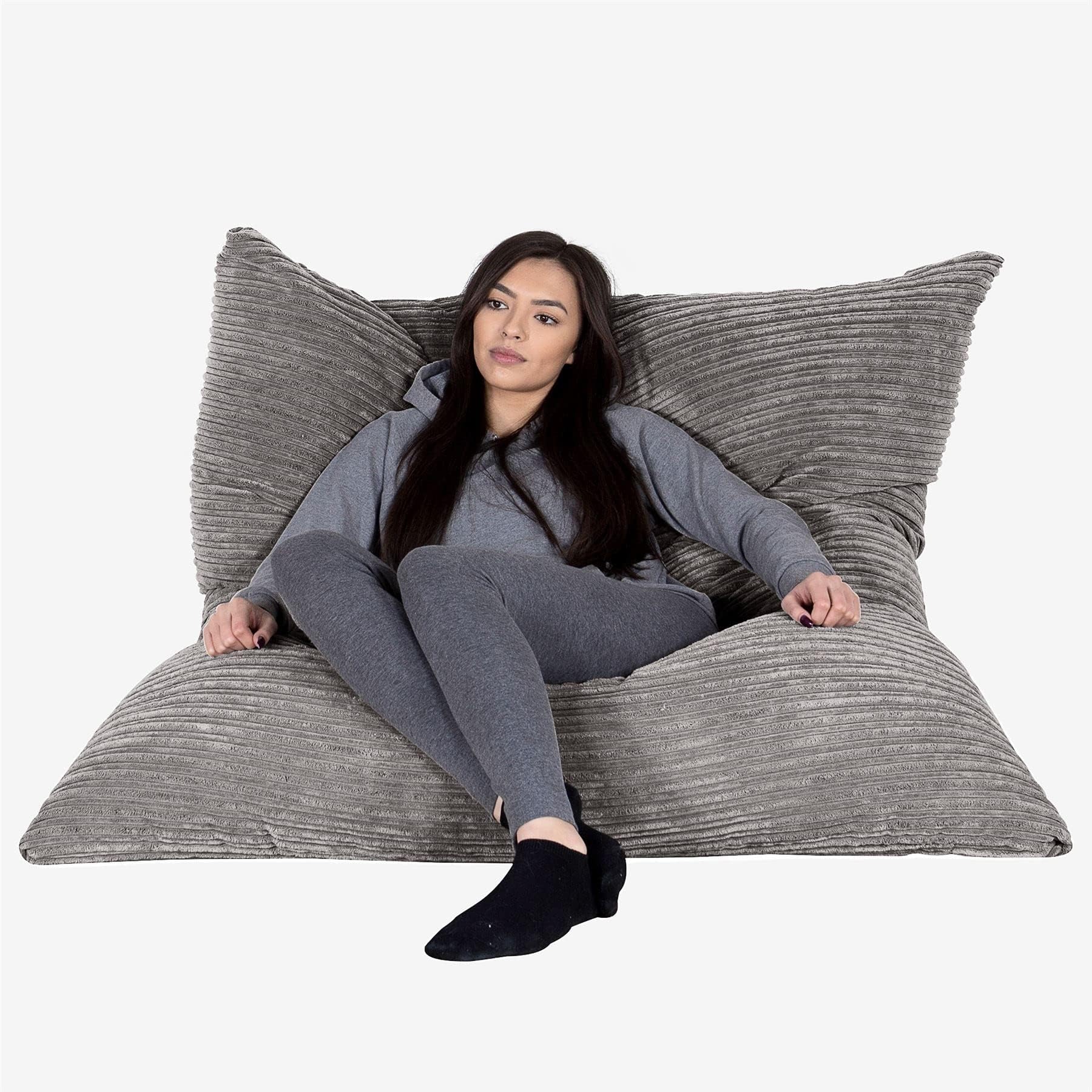 Amazon.de: Lounge Pug, Riesen Sitzsack XXL, Sitzkissen, Cord Schiefergrau