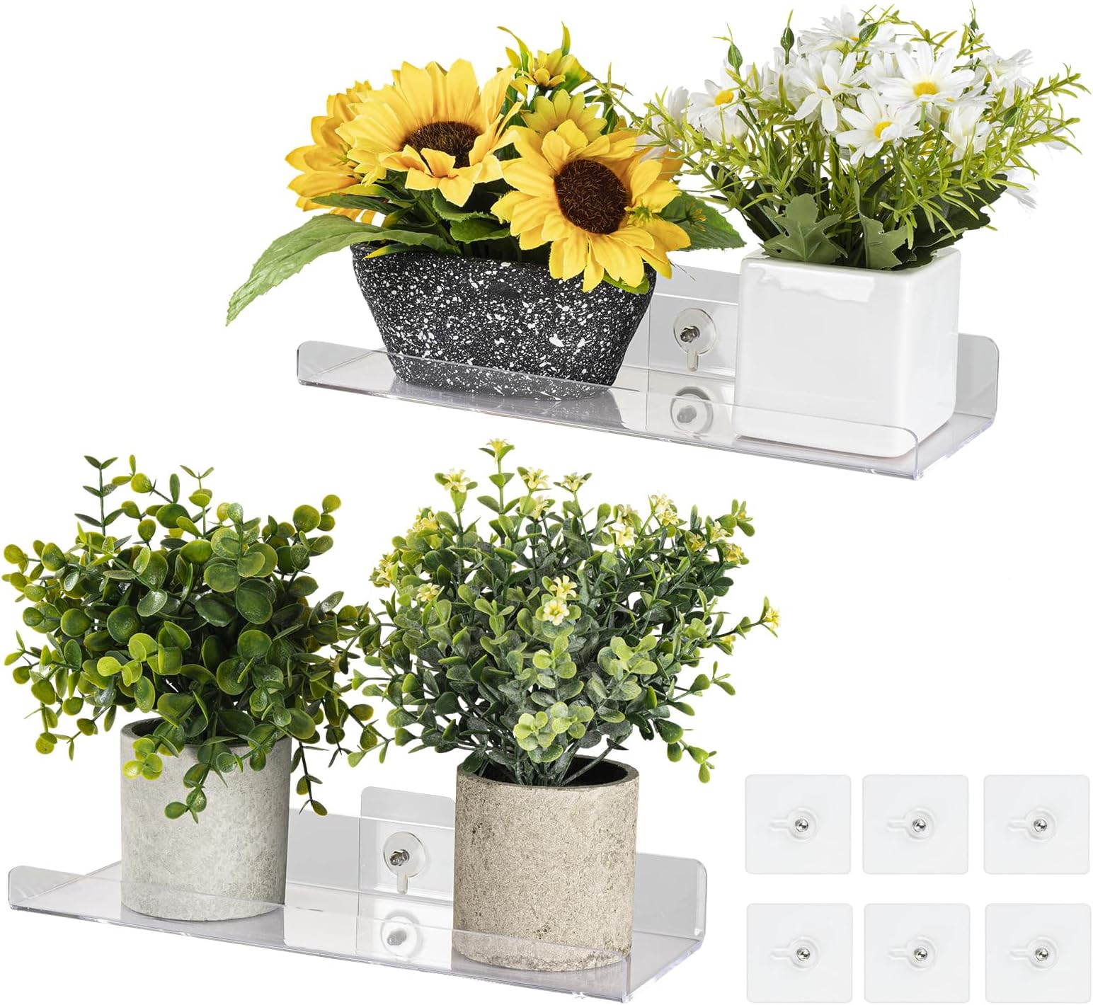 Amazon.com: 2Packs Window Shelf for Plants Indoor, 12inch Acylic Clear ...