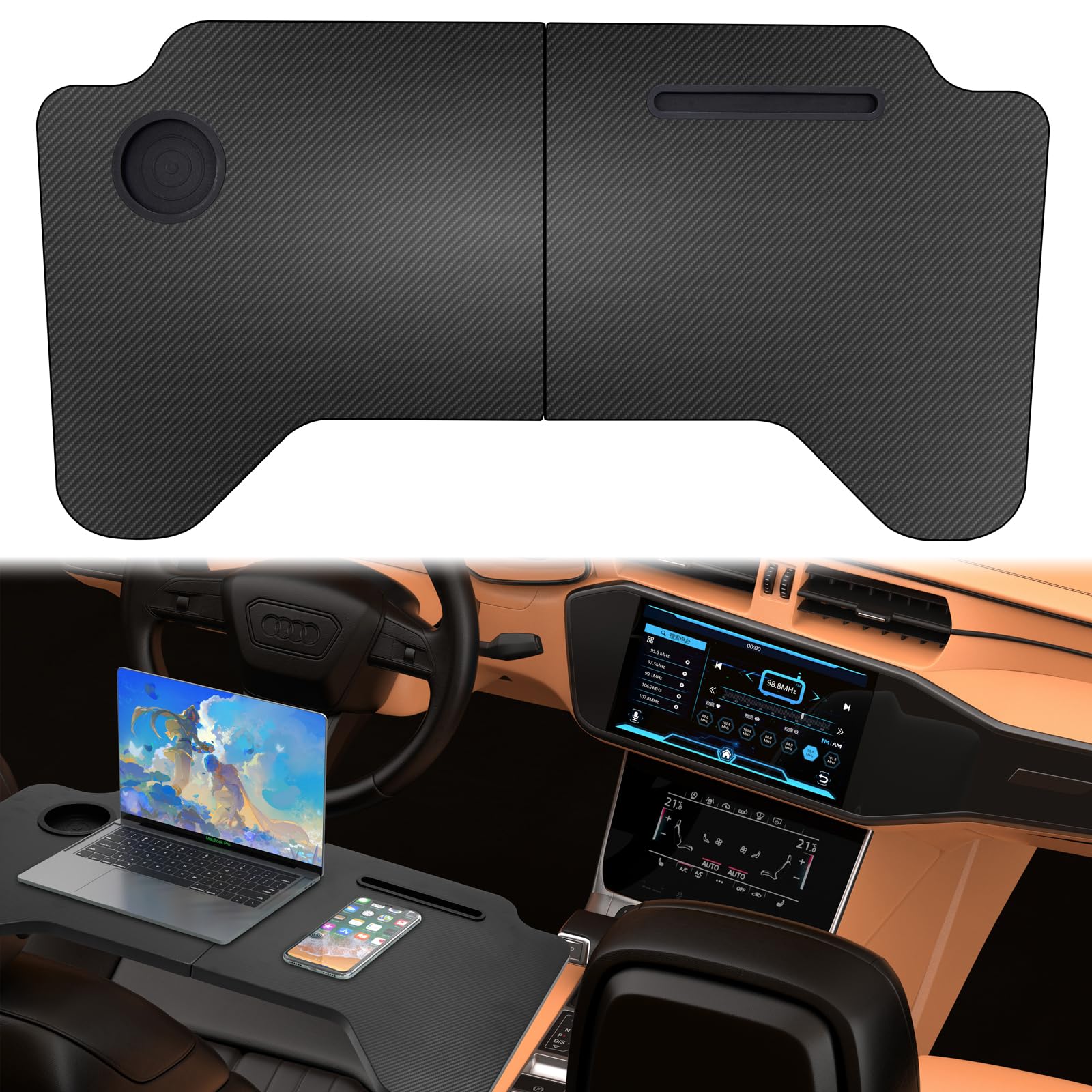 Yinnhom Car Laptop Desk for Tesla Model 3 Model Y, Folding Laptop Work ...