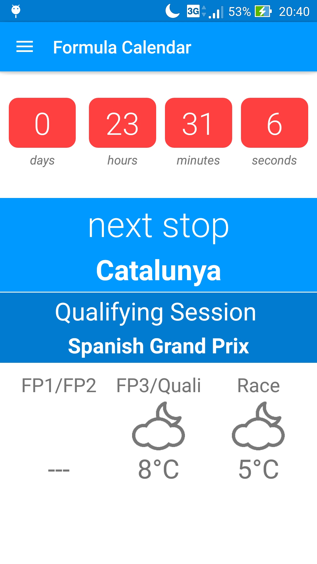 Formula Calendar - 2016 - App on the Amazon Appstore