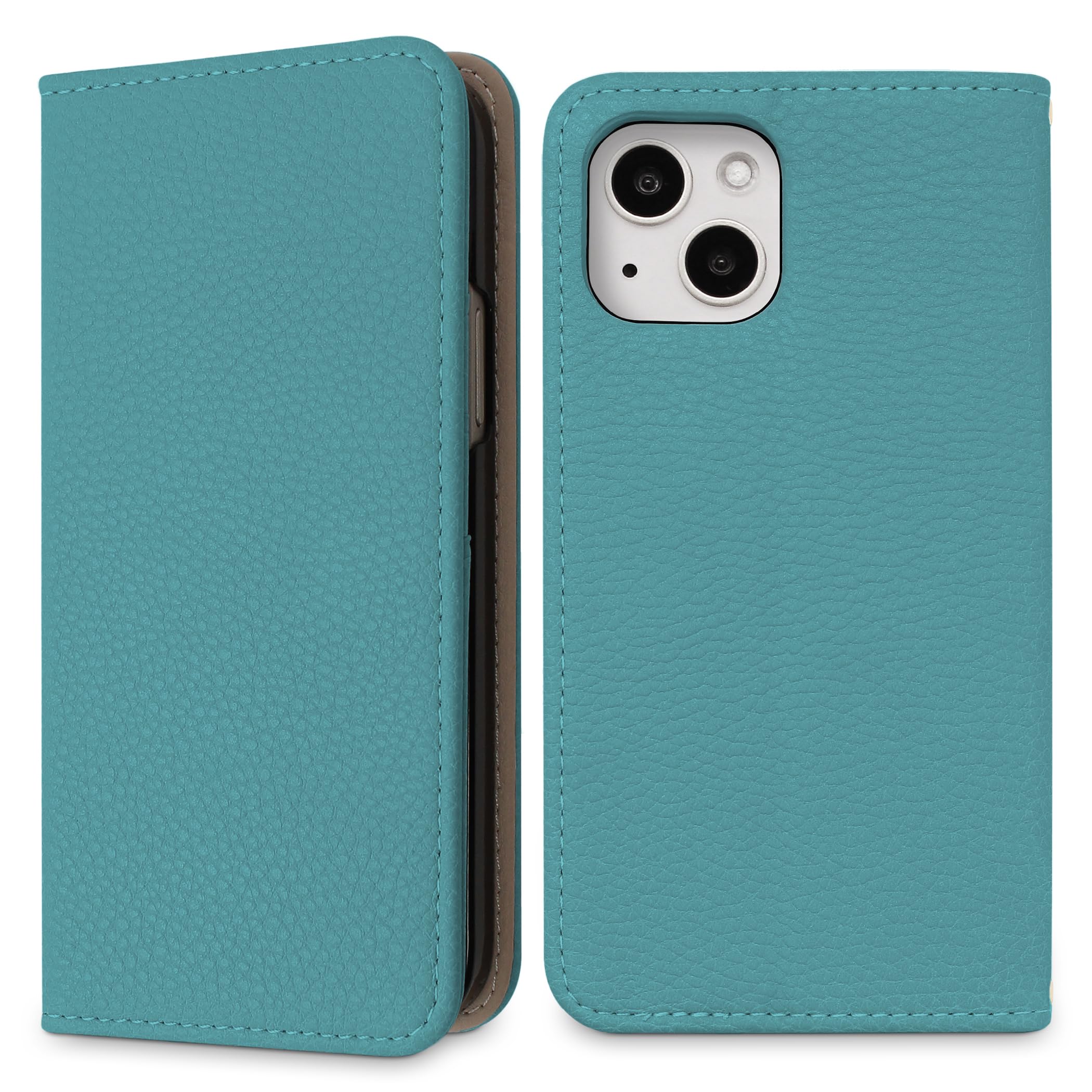 Amazon.co.jp: MINTY iPhone15 ケース 手帳型 ベルトなし ターコイズ : 家電＆カメラ