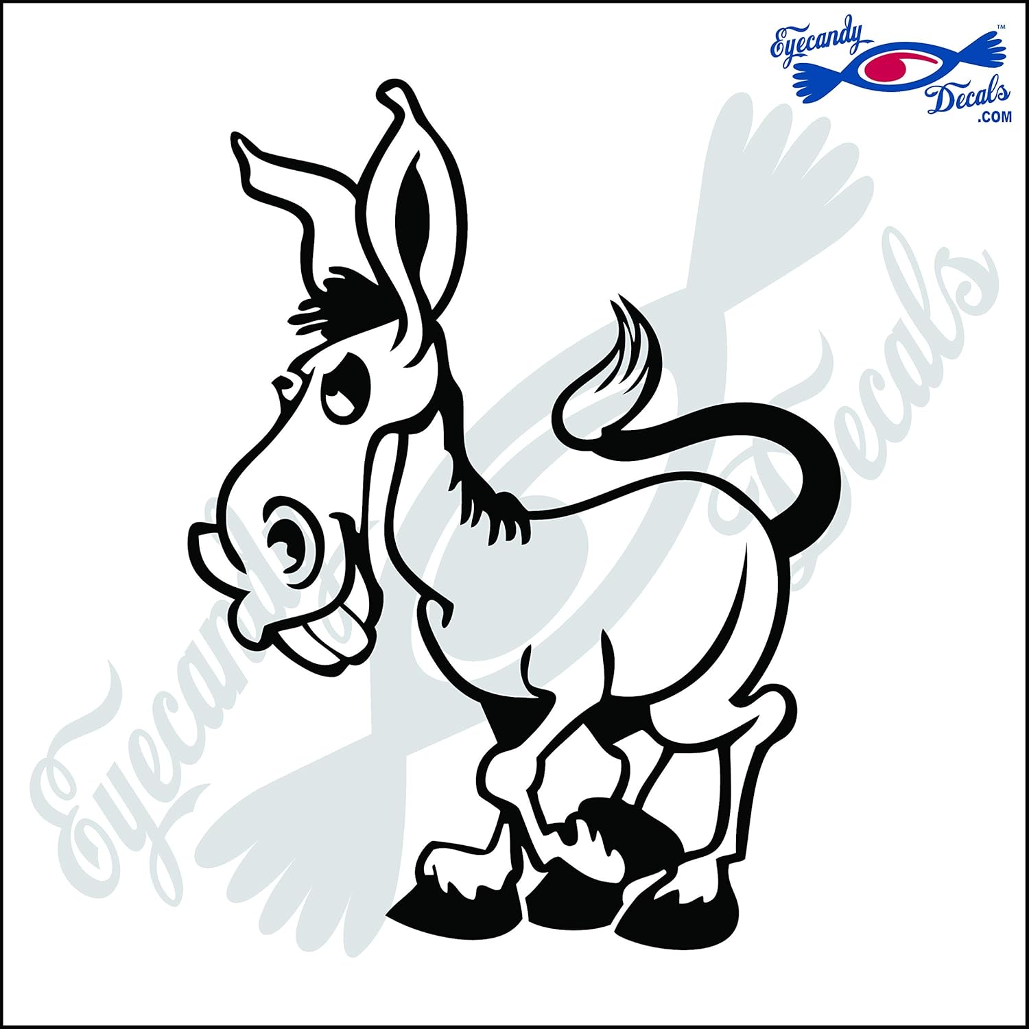 Amazon.com: Eyecandy Decals Donkey 6" Decal Sticker Black : Automotive
