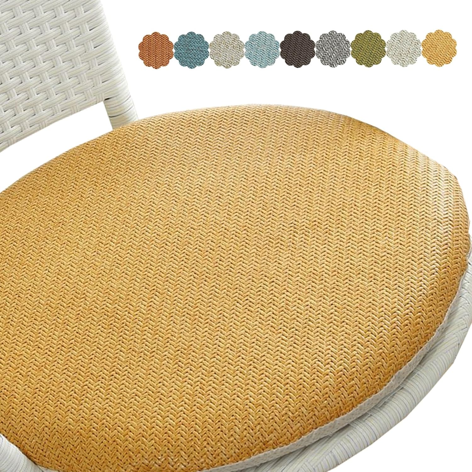 Amazon.com: JACOJE Stool Cushion Round 12/14/16/18/10inch Round Chair ...