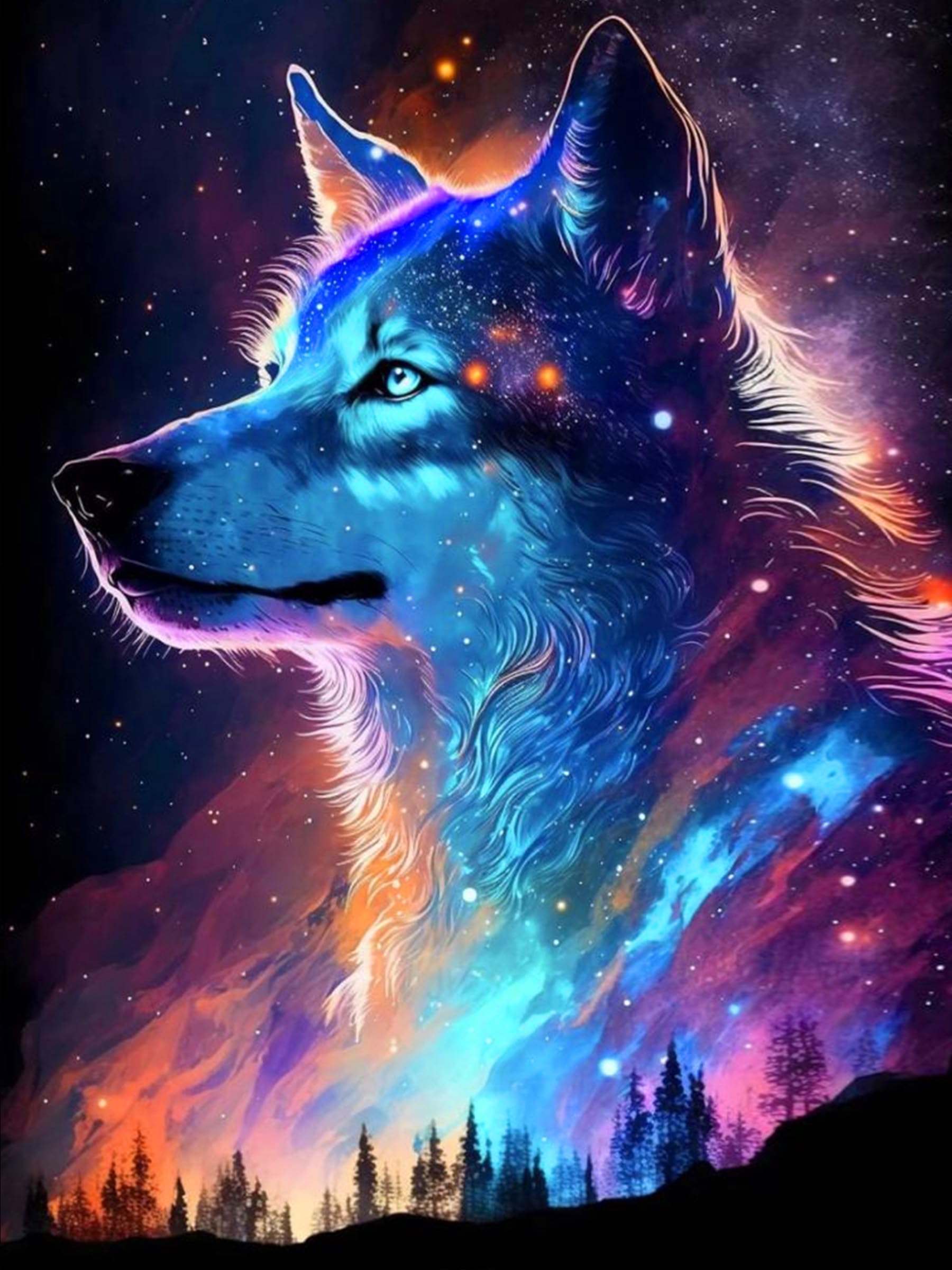 Amazon.com: ijbnhd Wolf Diamond Painting Kits for Adults-Animal Diamond ...