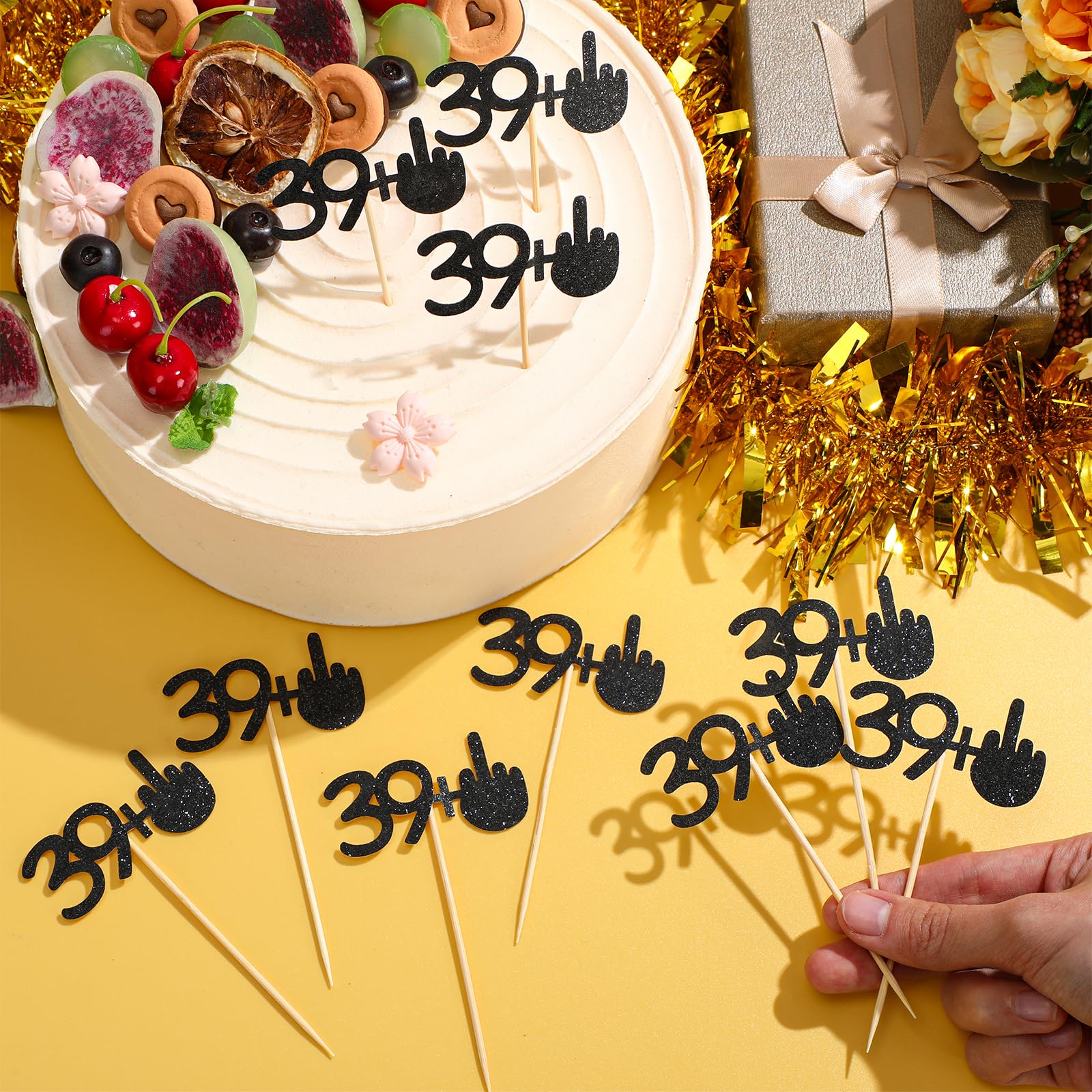 Snapklik.com : 24 Pieces 39 + 1 Cupcake Toppers Funny 40th Birthday ...