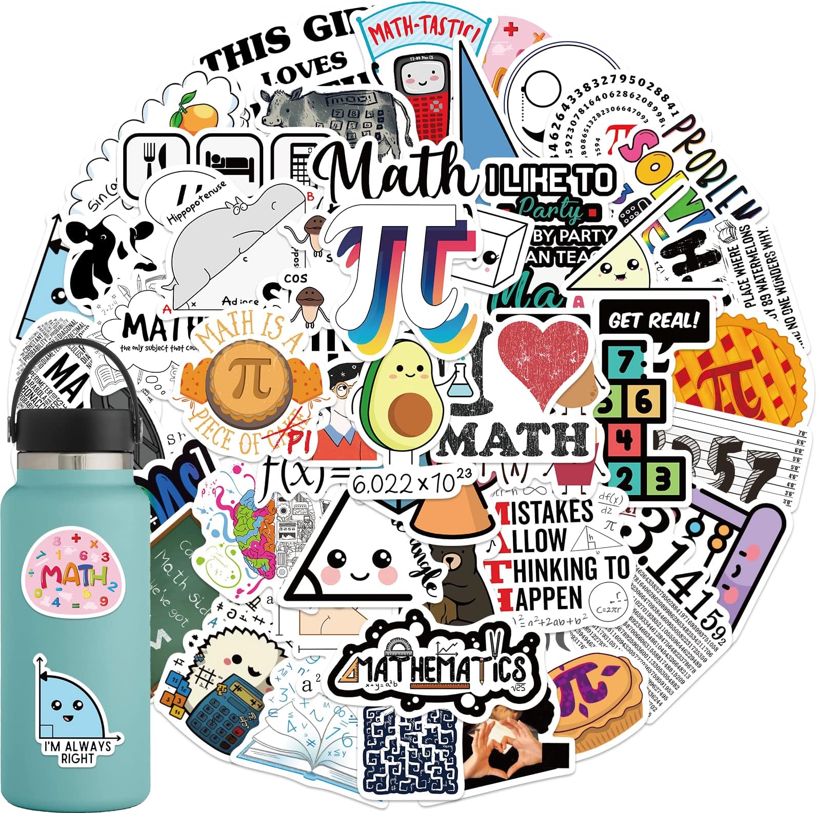 Amazon.com: Math Stickers Decals[100Pack], Math Stickers for Students ...