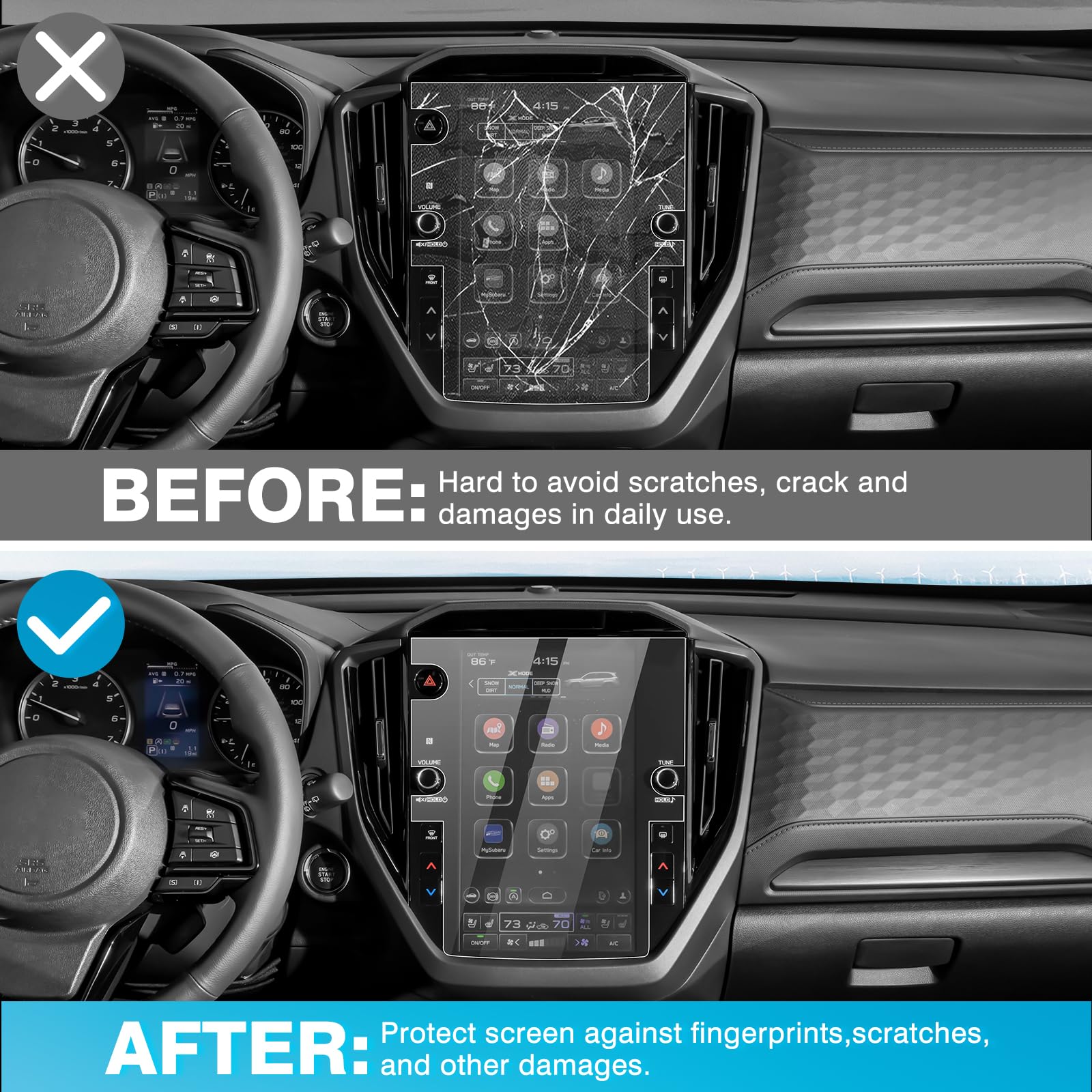 Snapklik.com : Karltys 2 Pack Screen Protector For 2025 Subaru Forester ...
