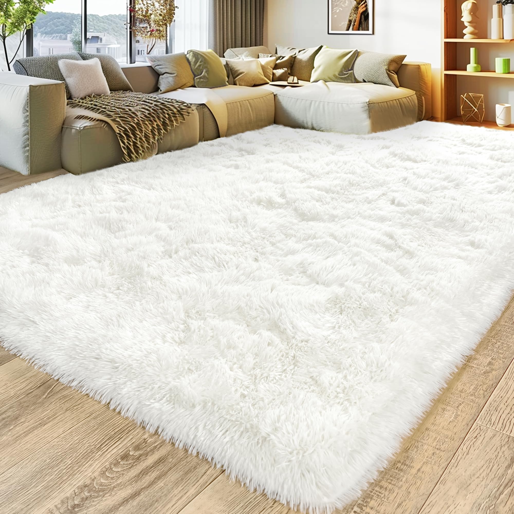 Amazon.com: Litanika 9x12 Shag Area Rug for Living Room Bedroom, Tie ...