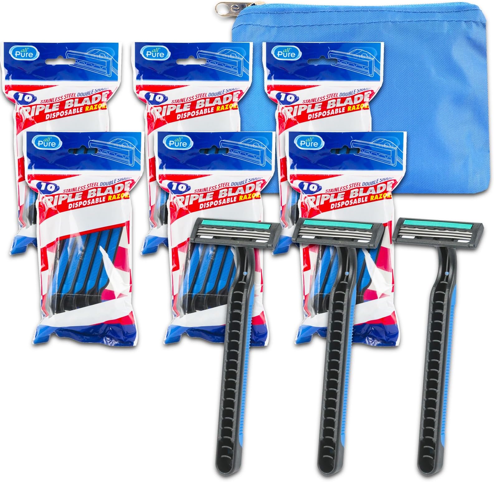 Amazon.com: Disposable Razor Blades for Men Bulk - Bulk Razor Blades ...