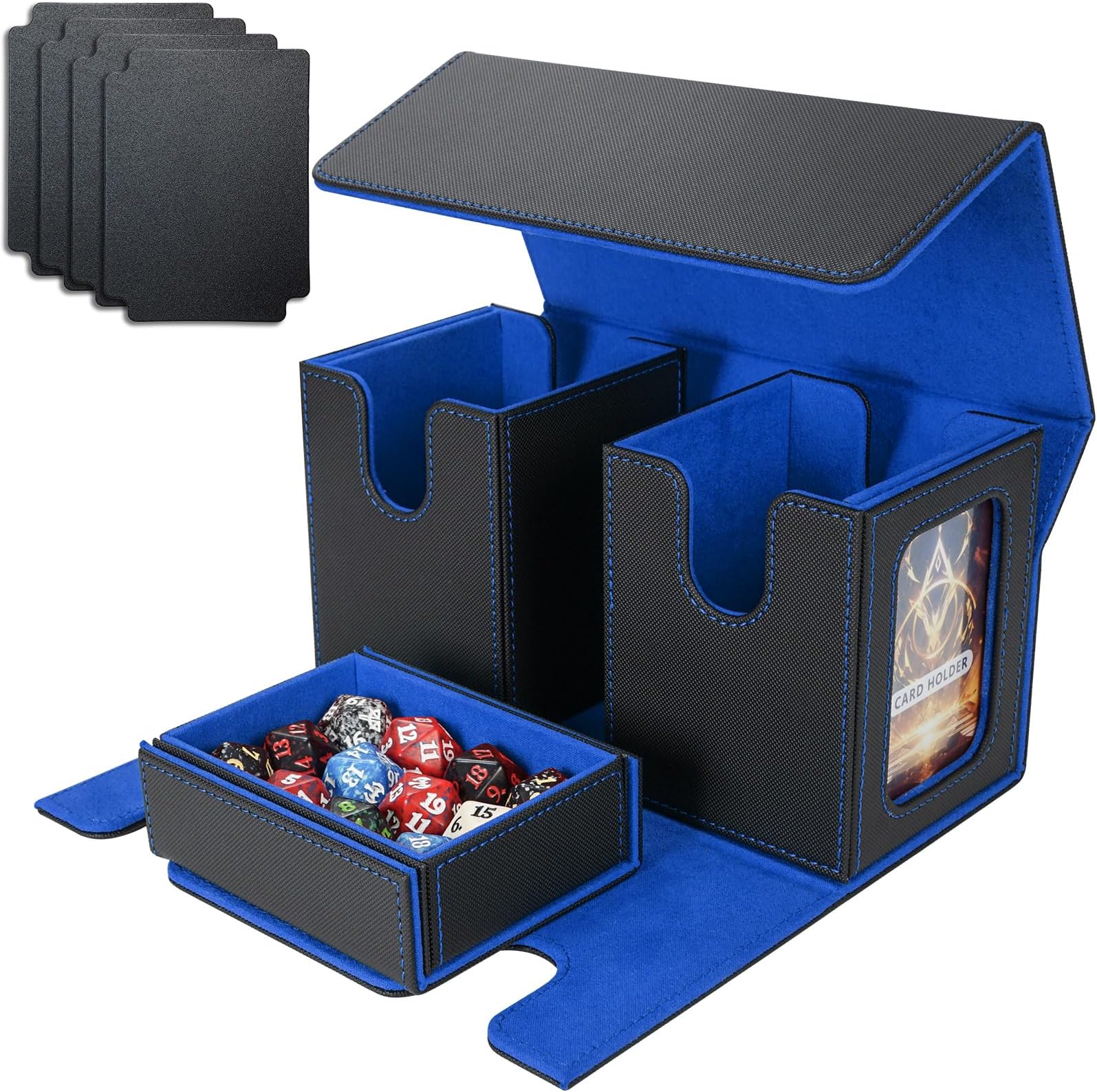 Amazon.com: AFIING MTG Commander Card Storage Box - Fits 200 Double ...