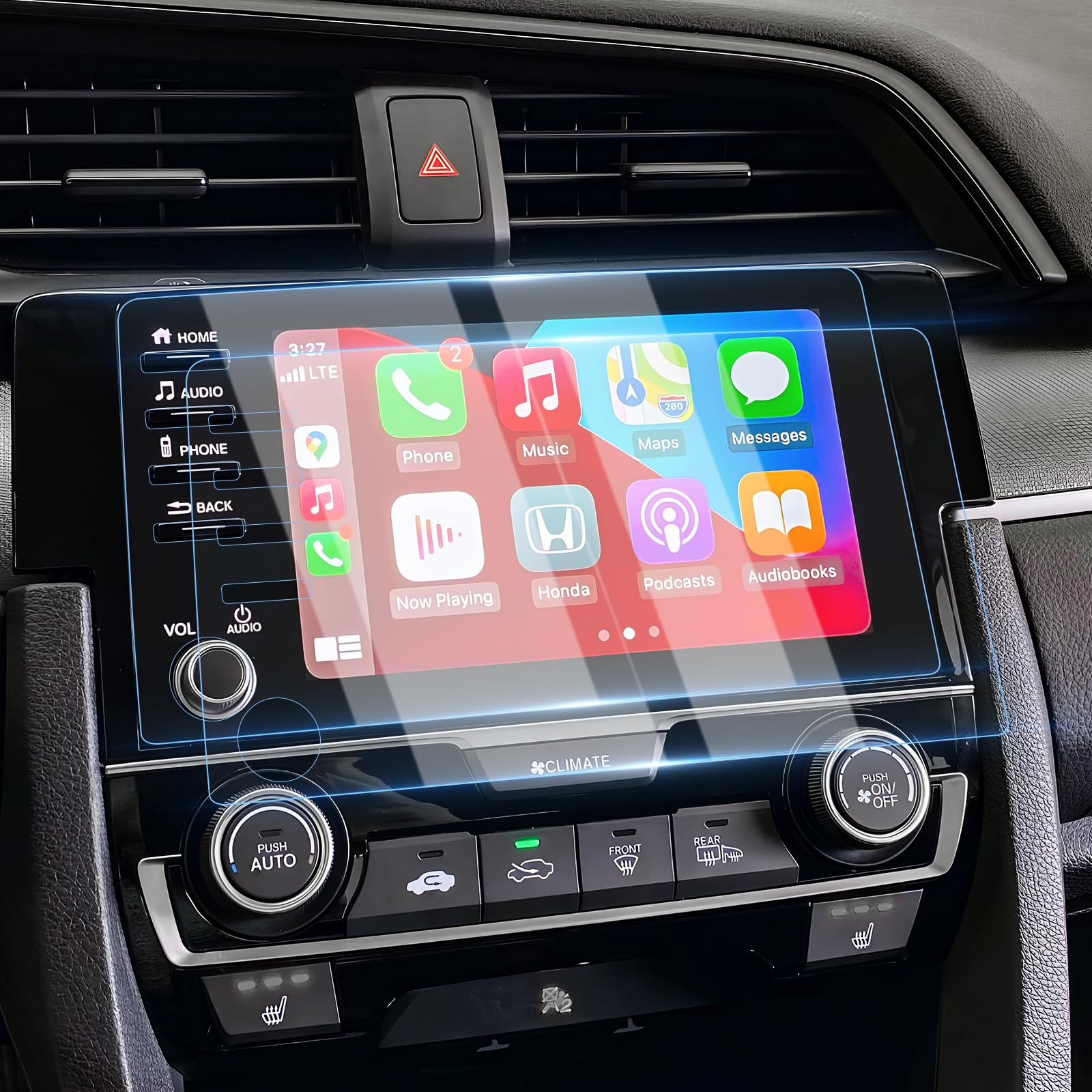 Amazon.com: Karltys 2 Pack 2019 2020 2021 Civic Screen Protector for ...