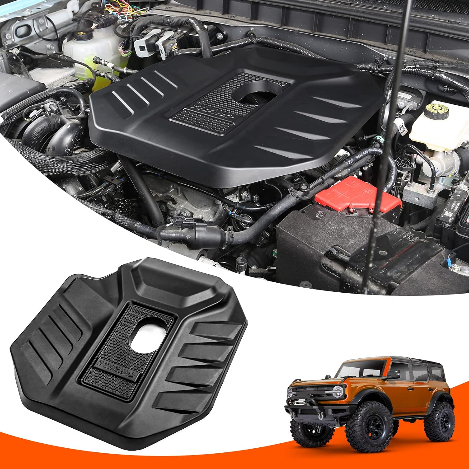 Amazon.com: CARESA Engine Cover for Ford Bronco Accessories 2021 2022 ...