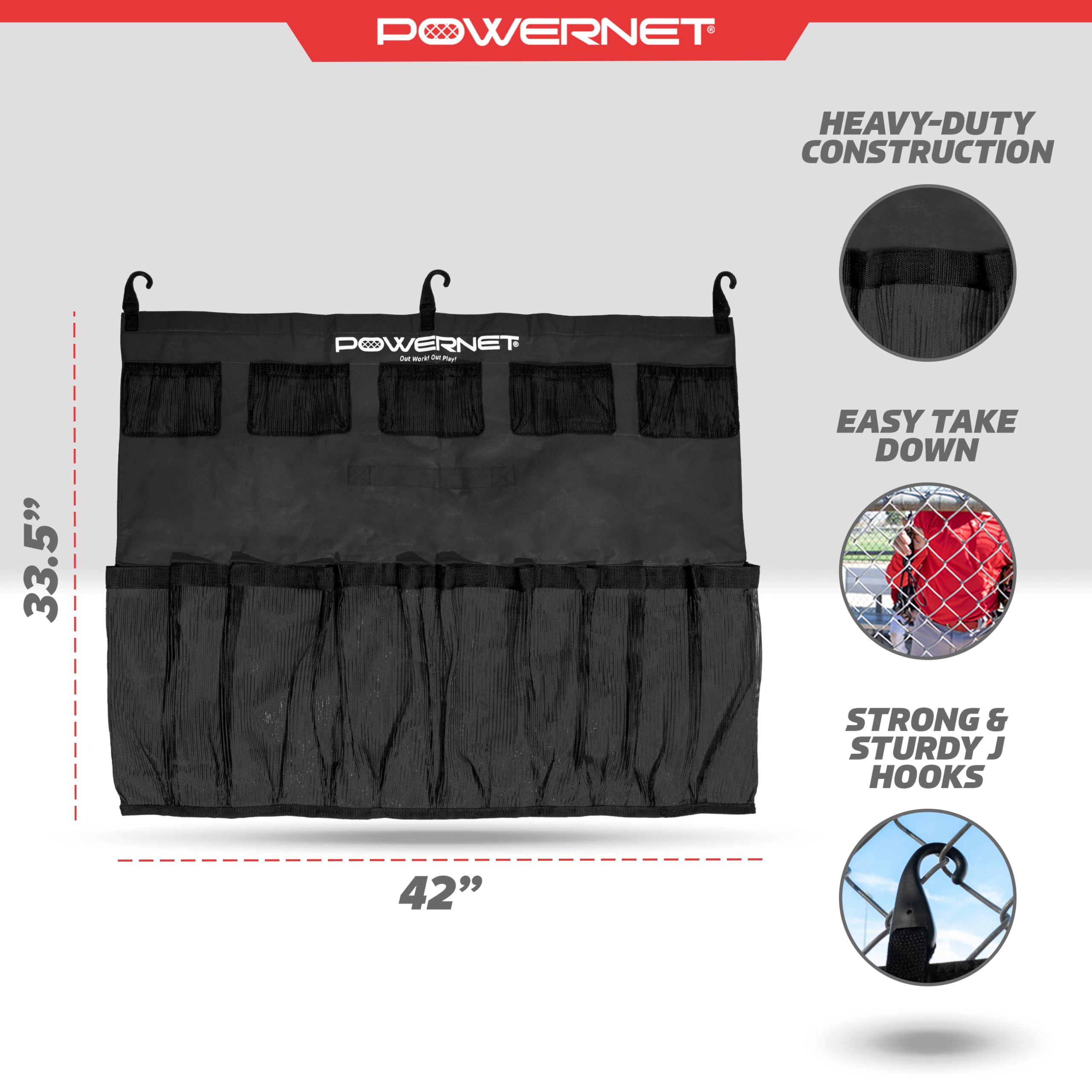 Snapklik.com : PowerNet Hanging Bat Bag Caddy For Baseball And Softball ...