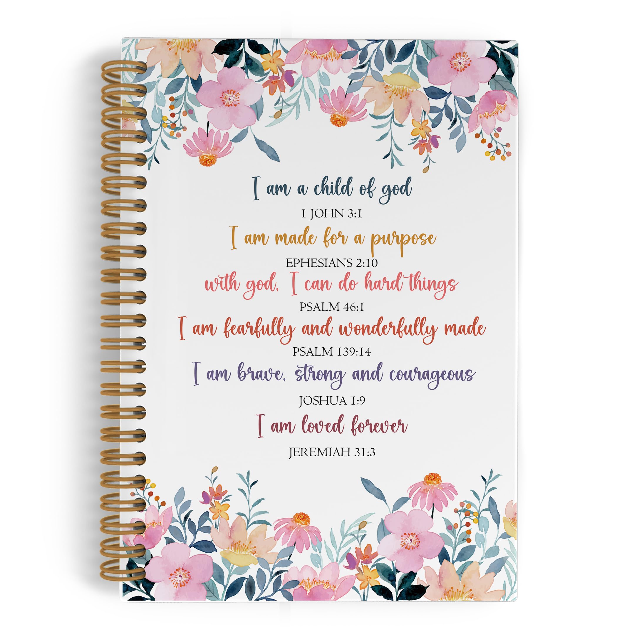 Amazon.com : QLMX Christian Inspirational Spiral Notebook, Bible ...