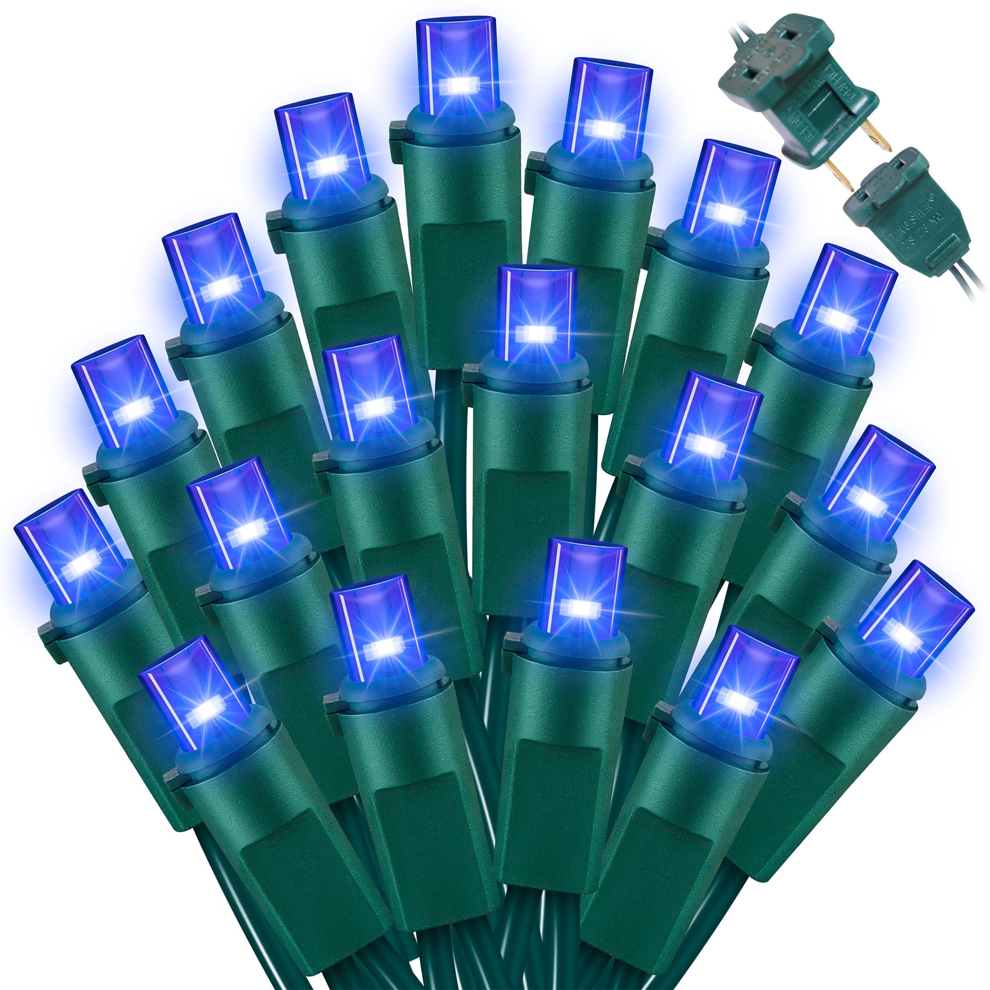 Amazon.com: LAMPHOME 100 Count Blue - String Lights - 21.6FT LED ...