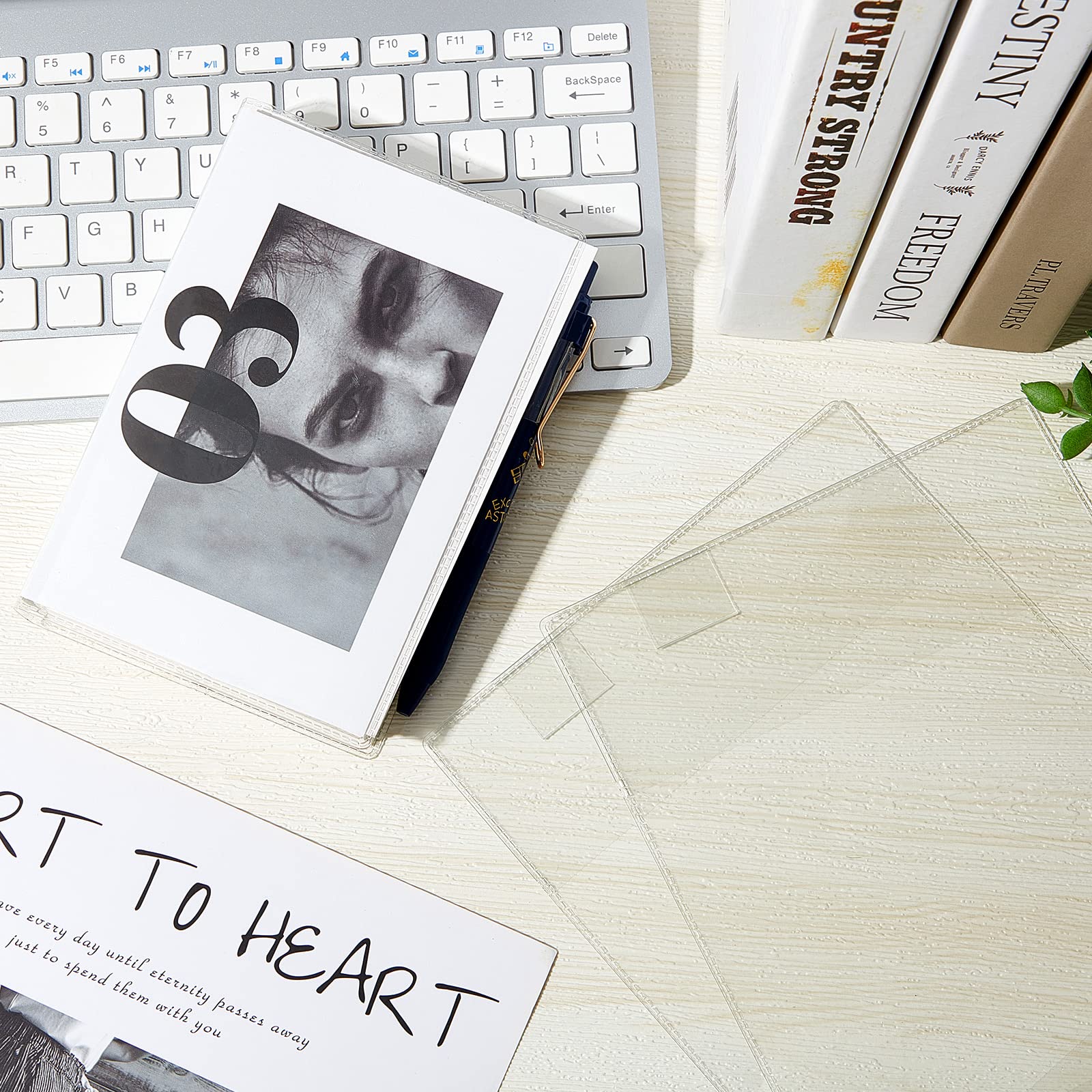 A6 Notes Cover 4 Pieces Clear Cover Transparent Notebook Cover ...