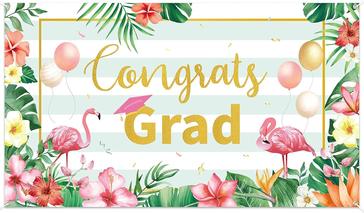 Amazon.com: MALLMALL6 XtraLarge Hawaii Tropical Flamingo Luau ...