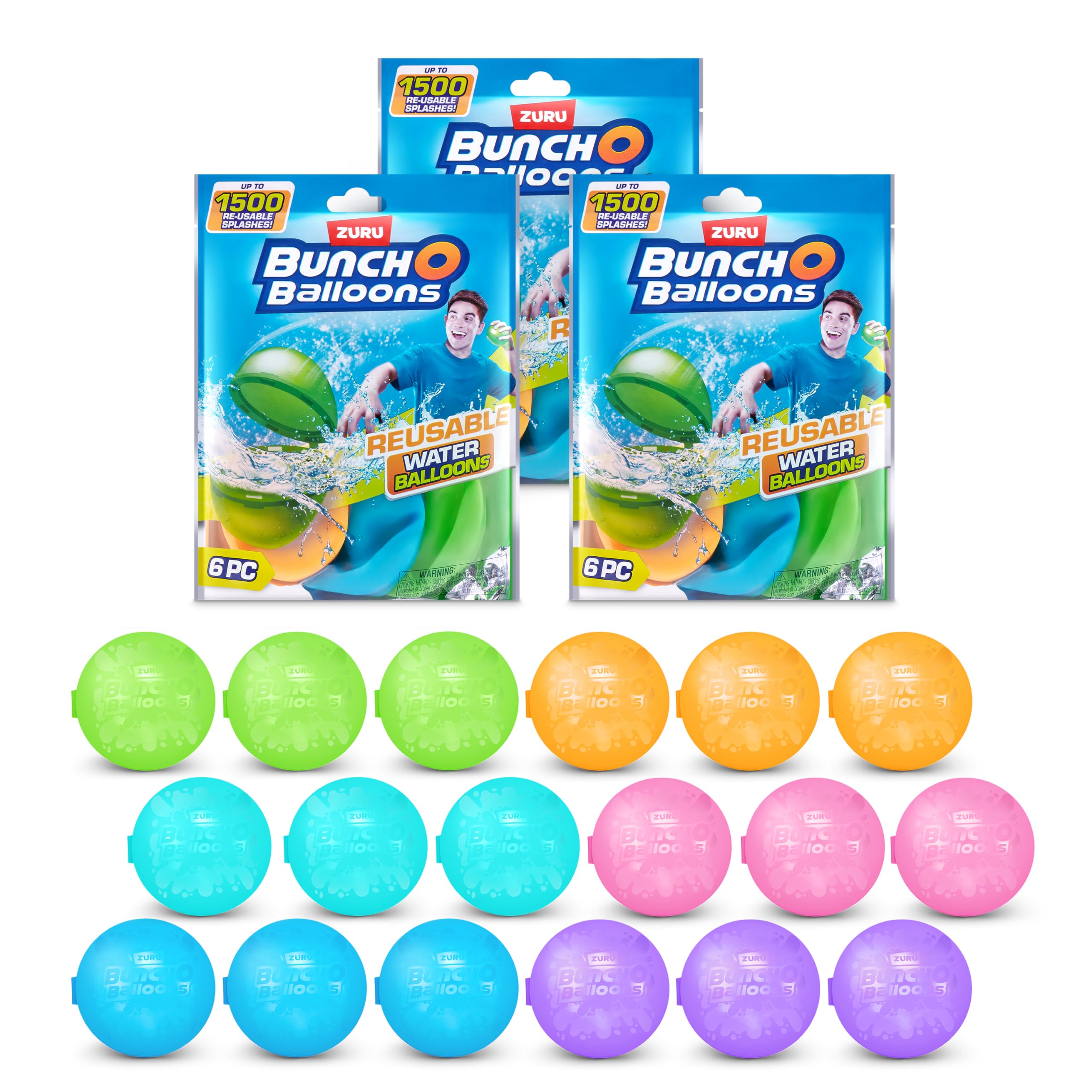 Snapklik.com : Reusable Water Balloons 18 Pack By ZURU