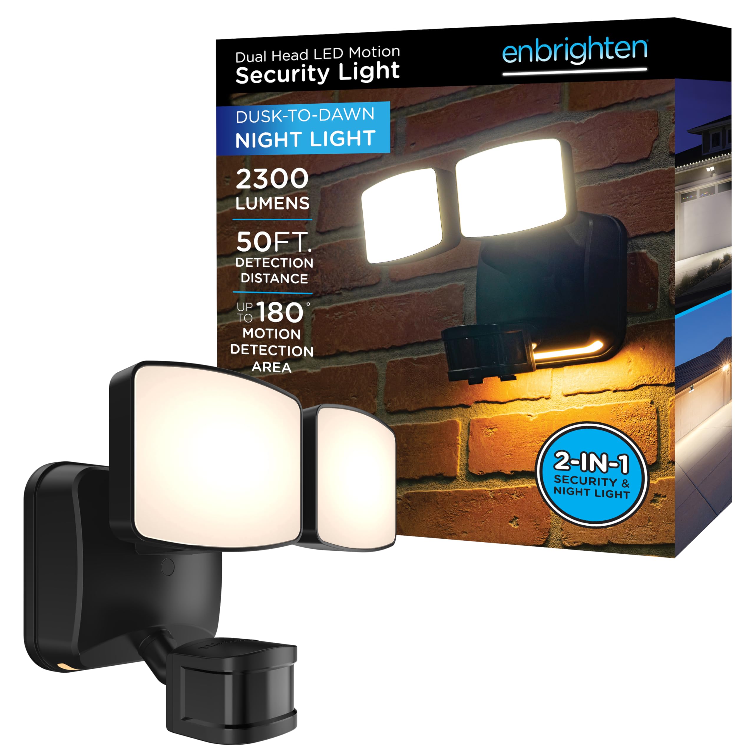 Enbrighten LED Security Lights, Motion Sensor Outdoor Light, LED Night ...