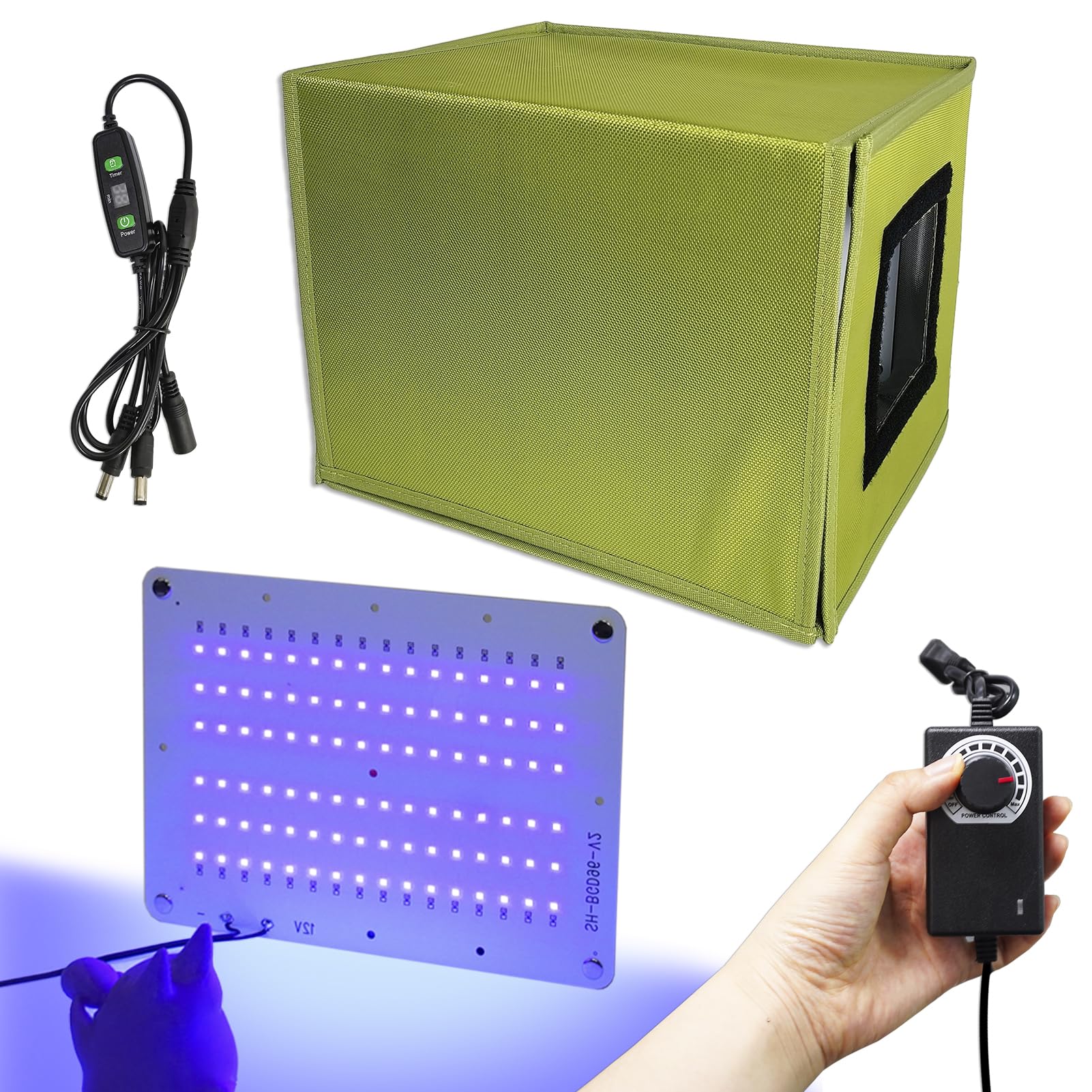 Amazon.com: Resin UV Curing Box with Timer, 395nm UV LED Lights with 96 ...