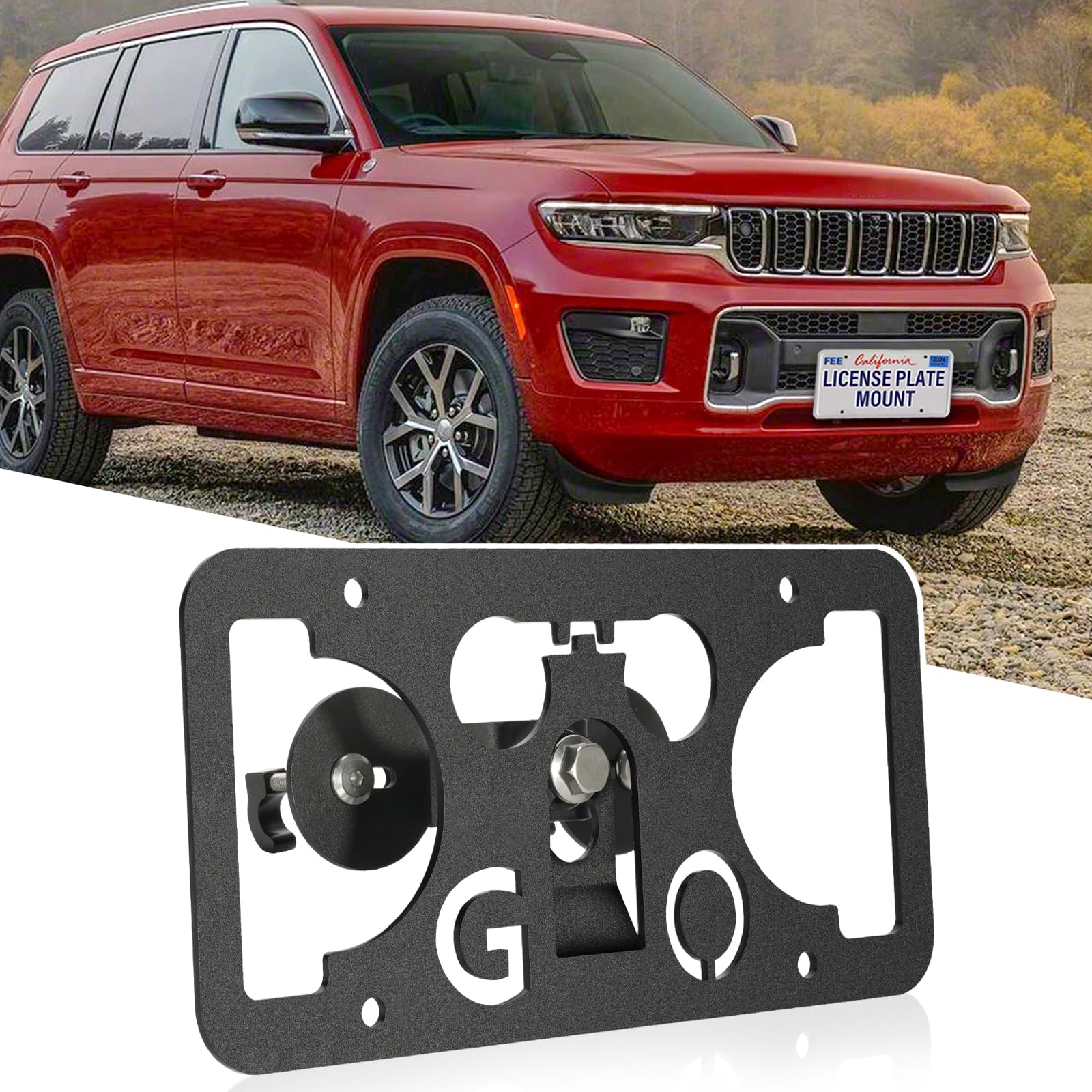Snapklik.com : No Drill Front Bumper License Plate Mount Compatible