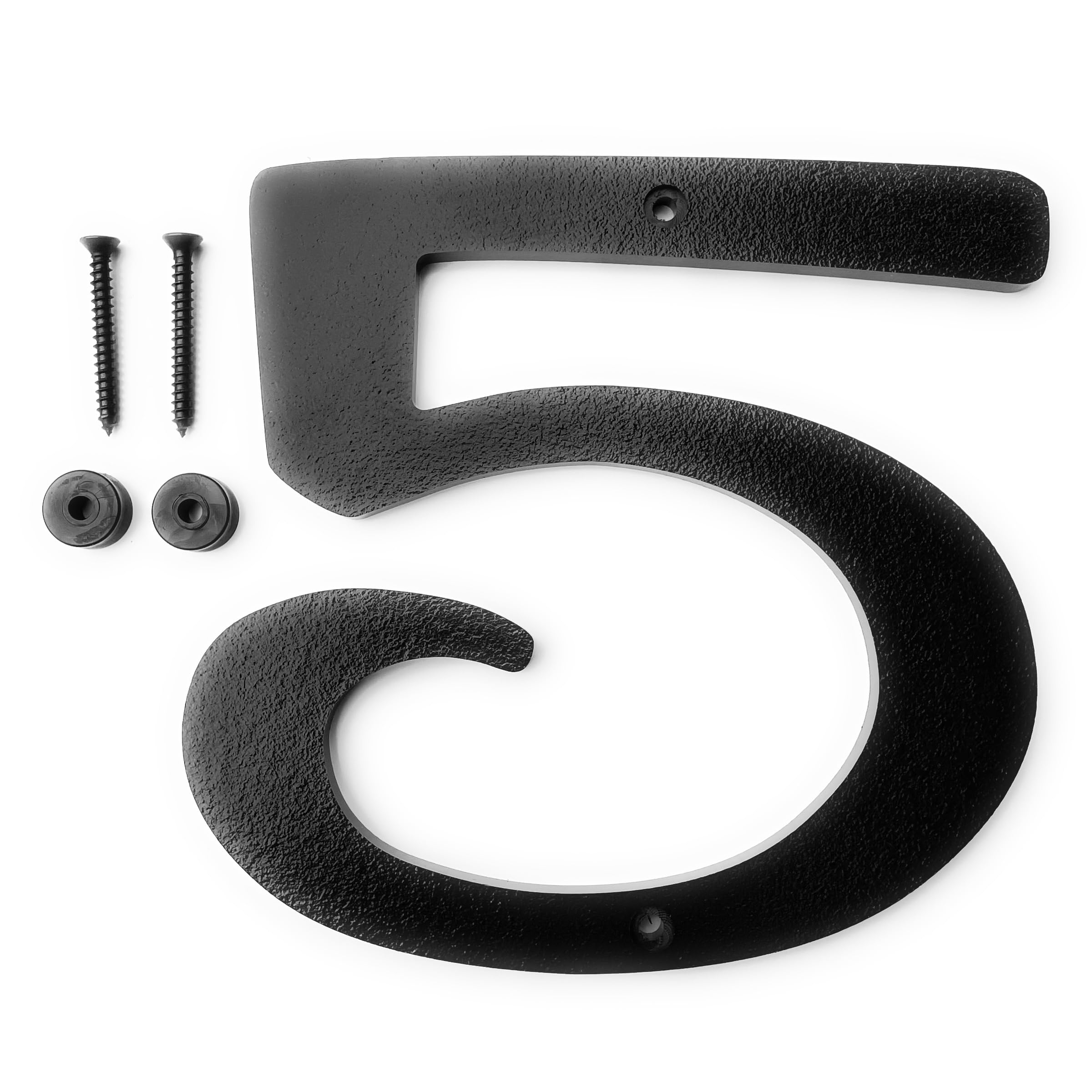 Amazon.com: Mid Century Modern Cursive House Numbers, 5 inch black ...