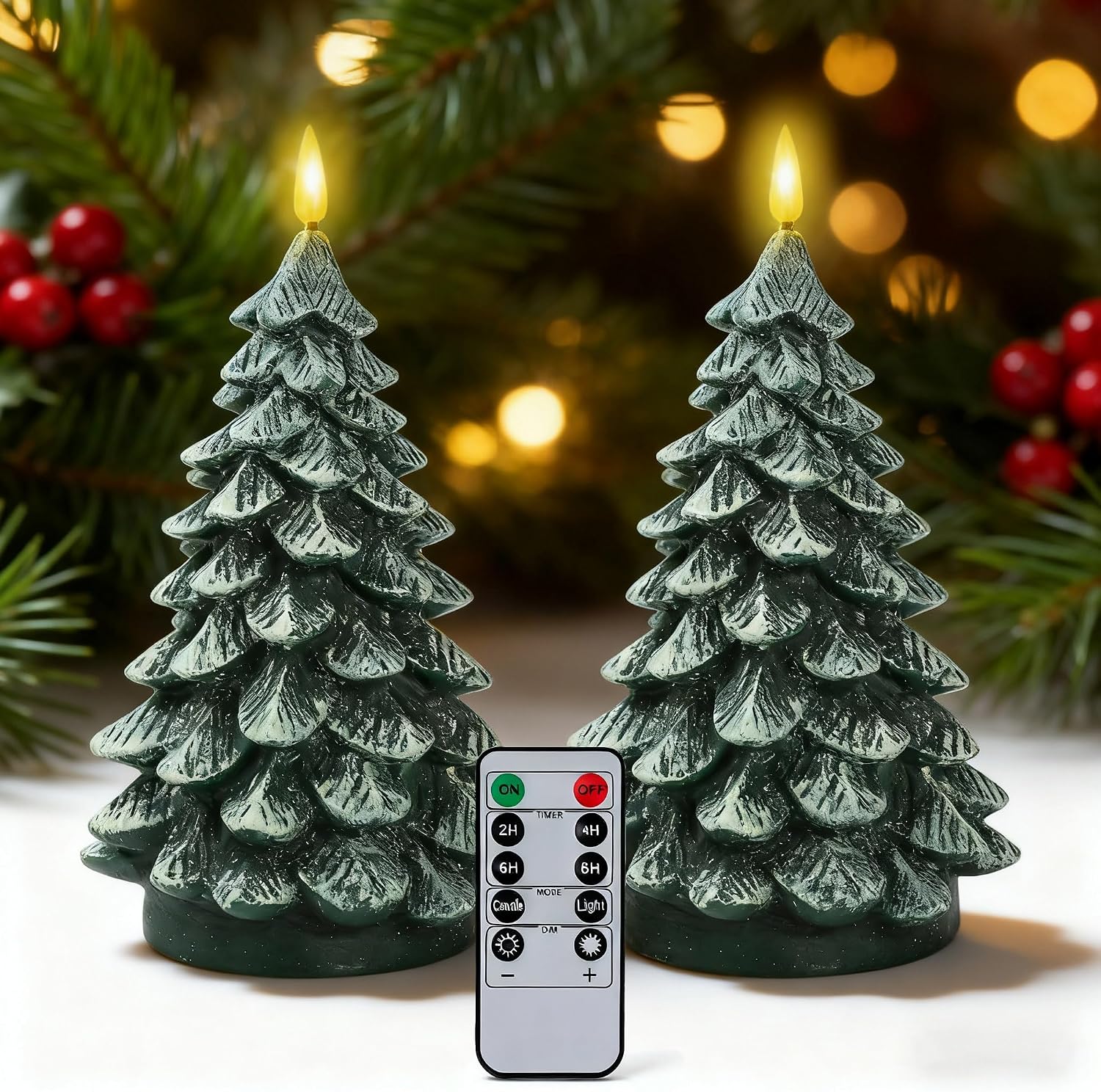 Amazon.com: LiuSuper Christmas Tree LED Candle with Remote, Real Waxy ...