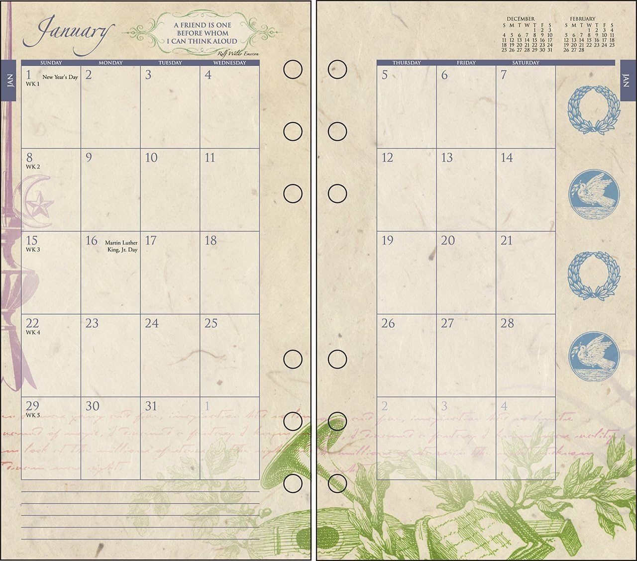 Amazon.com : Day Runner Express Poetica Recycled Weekly/Monthly ...