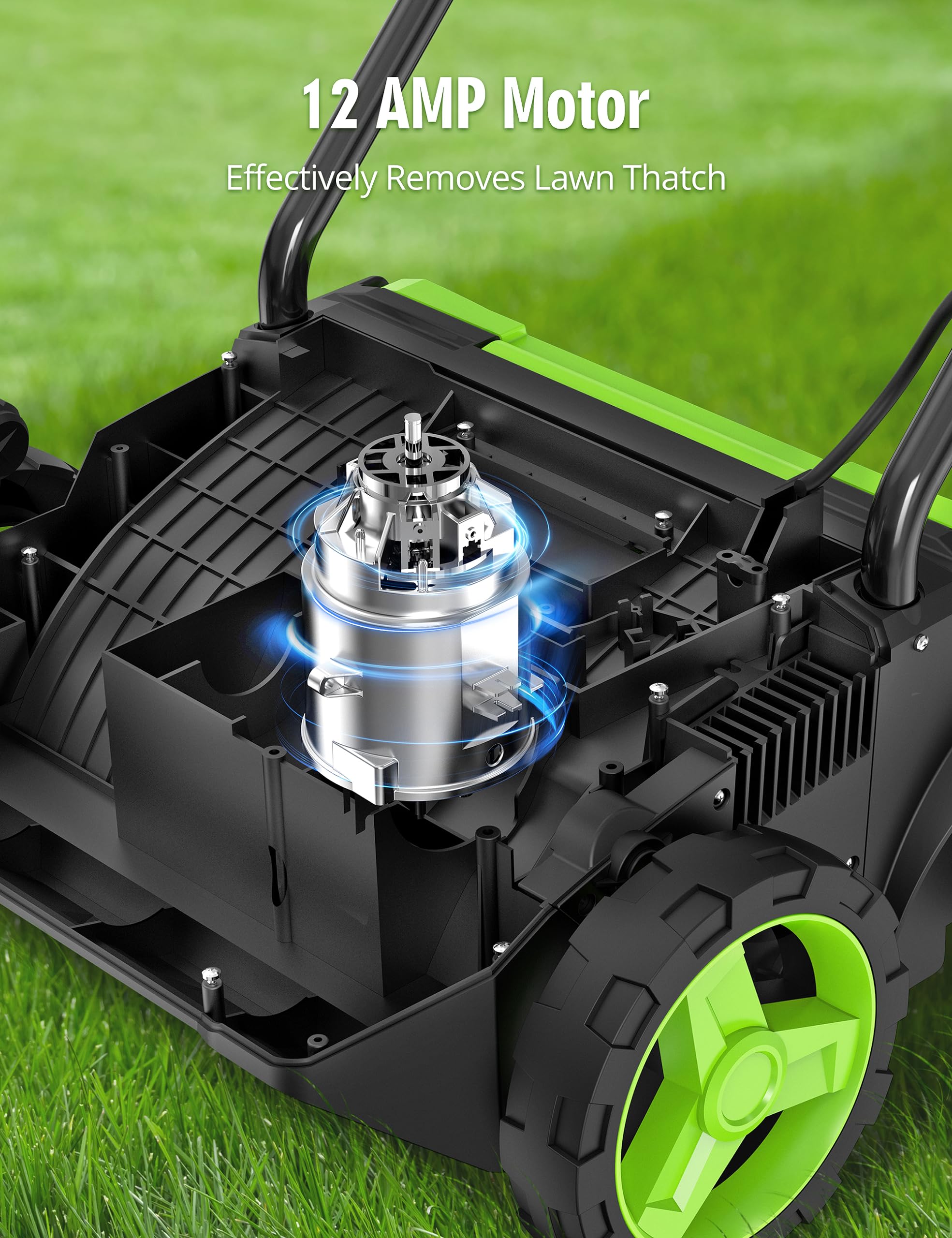 Snapklik.com : Electric Dethatcher Scarifier 14-Inch 12 Amp, SWIPESMITH ...