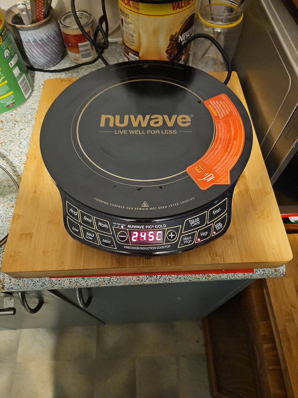 Nuwave Precision Induction Cooktop Gold, 30.5cm Shatter-Proof Ceramic ...