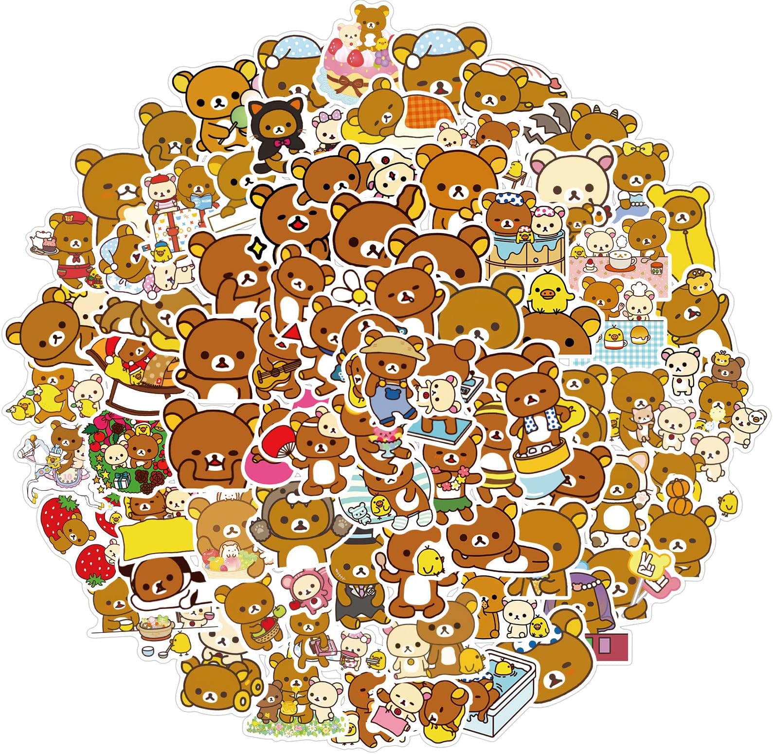 Amazon.com: Cute Korean Bear Stickers Gifts for Girls Kids and Teens ...