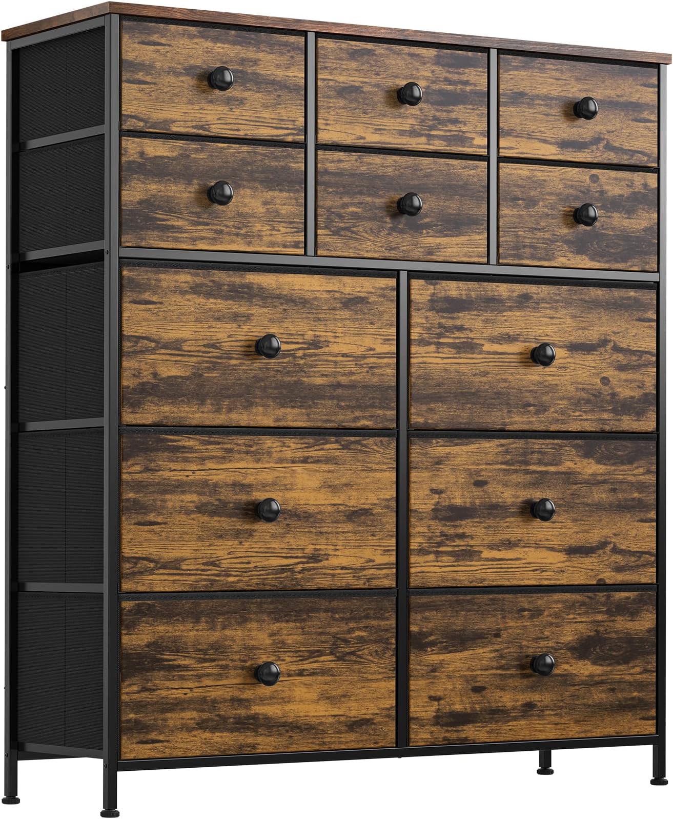Comoda Cajonera Para Recamara Cajonera De Madera 12 Cajones De Tela Con ...