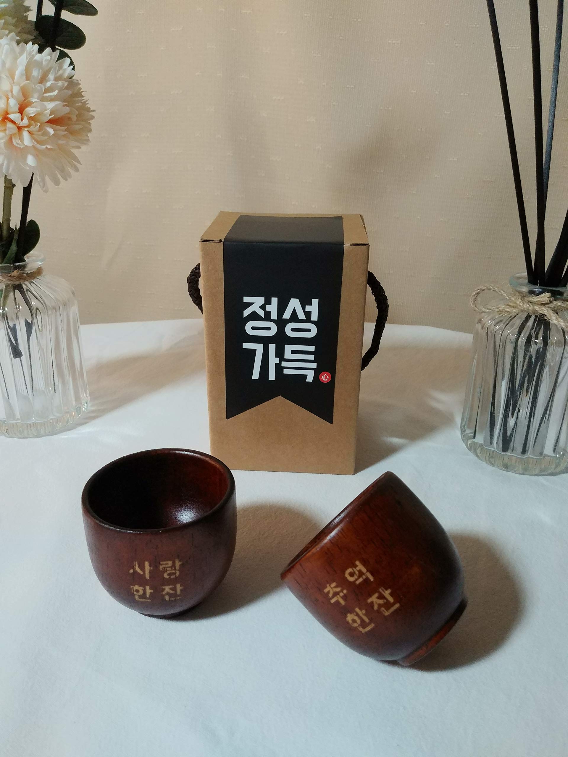 Buy Korean Traditional Handmade lacquered OTTCHIL Wood Sake Soju Tea ...