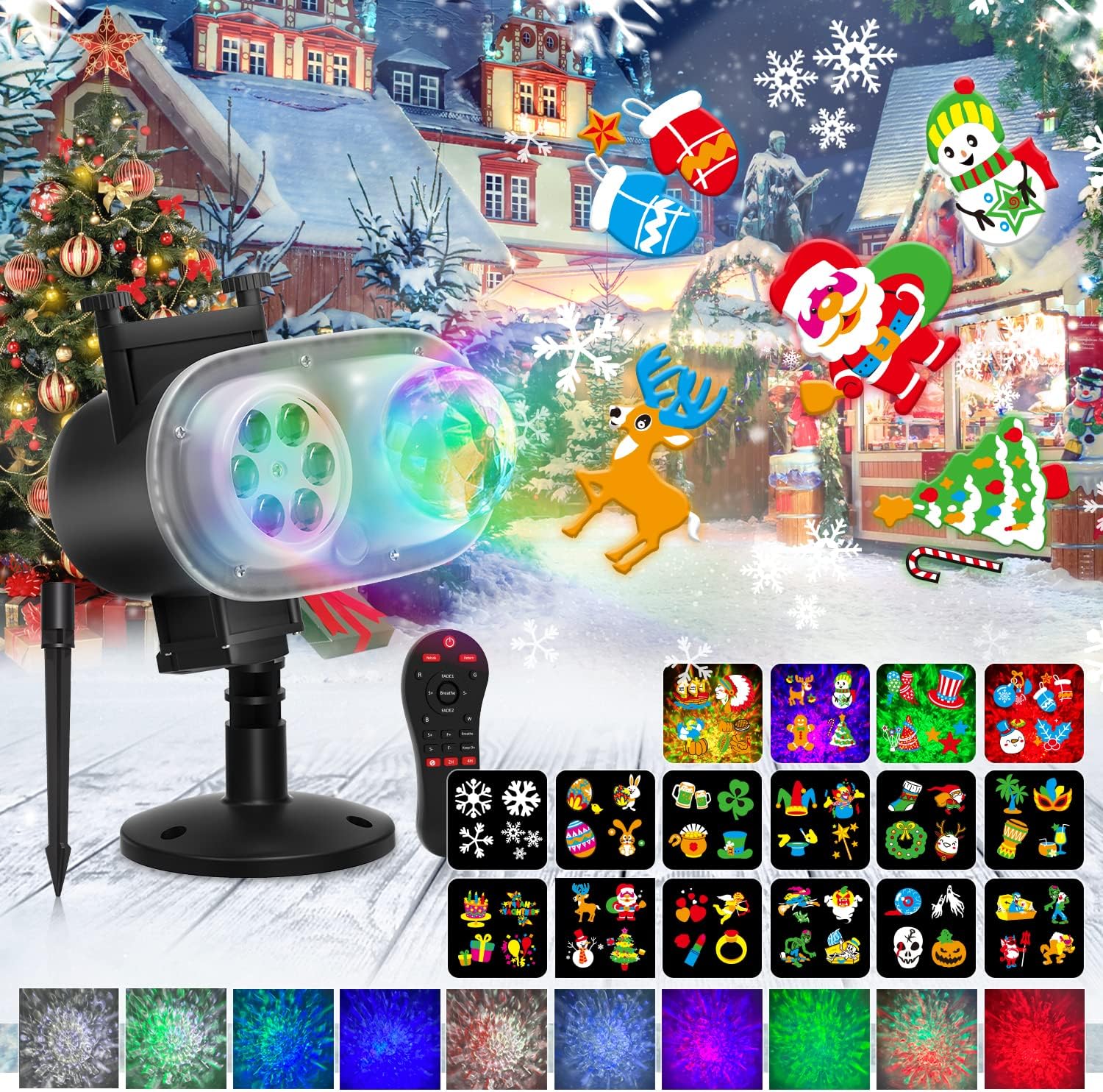 YAZEKY LED Projecteur Noël extérieur 2 en 1 Lampe de projection LED ...