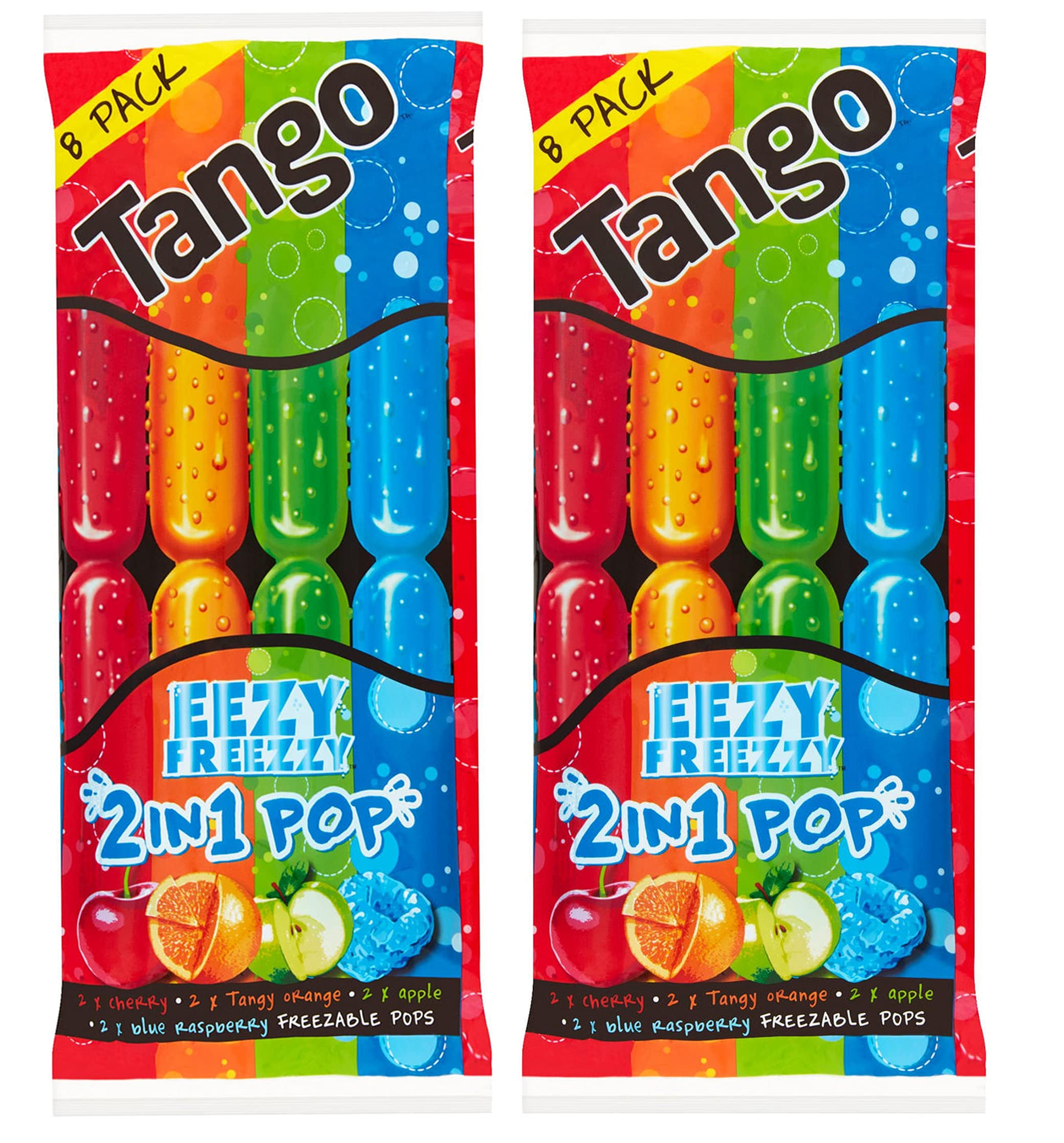 Tango Eezy Freezzy 2-in-1 Summer Ice Pops Frozen Lollies Drumsticks ...
