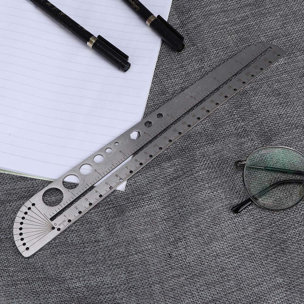 Buy Multi-functional stainless steel ruler, drawing ruler, metal scale ...