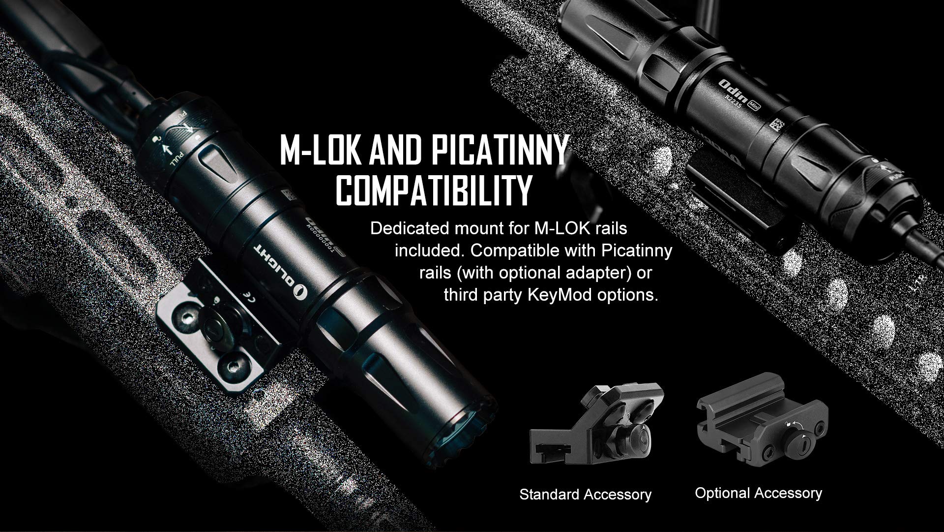 OLIGHT Odin Mini Compact MLok Mount Tactical Flashlight, 1250 Lumens ...