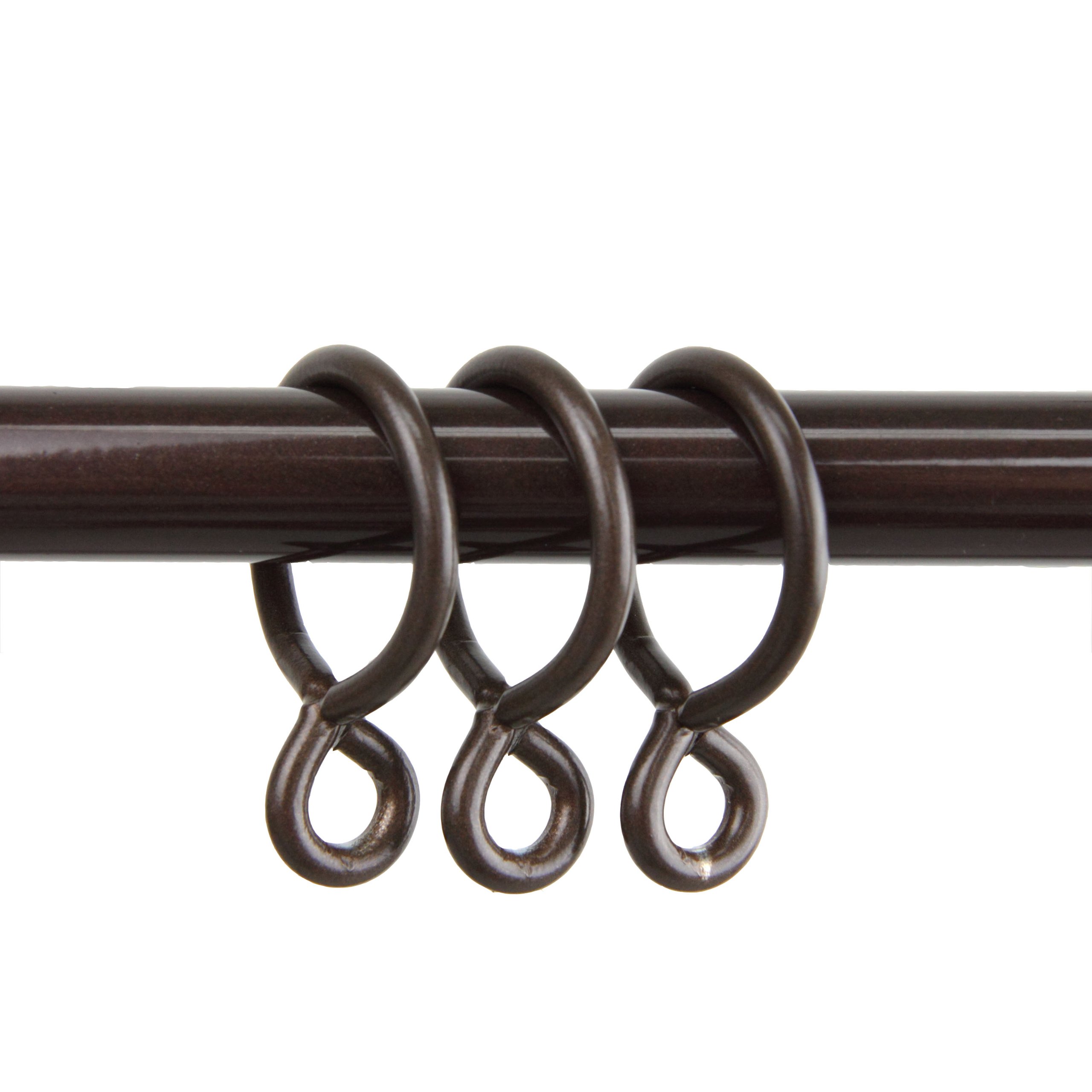 Drapery Rings Rod Desyne Rod Desyne 1" Lanette Curtain Rod Black ...