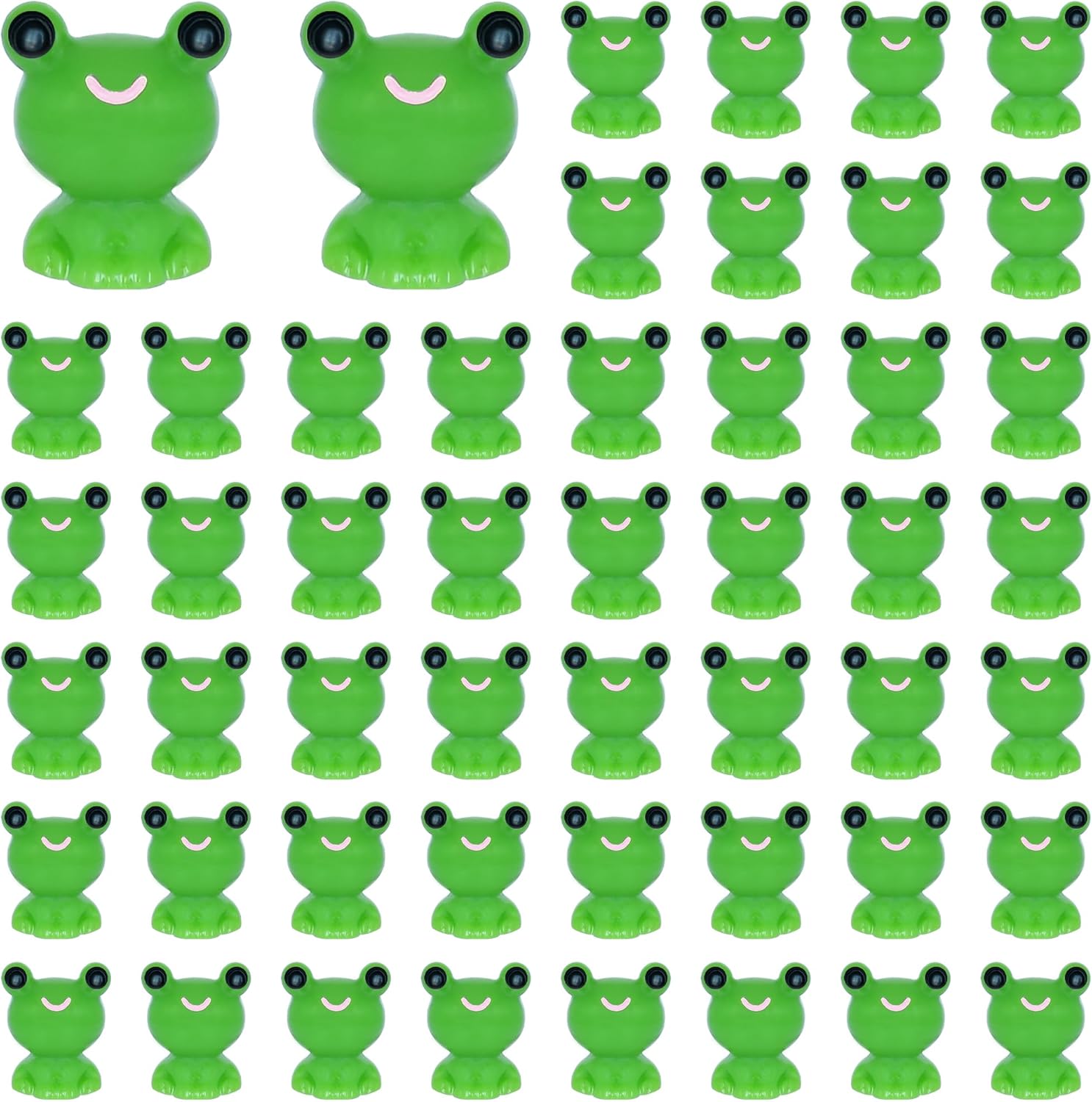 Tindobewan 100 PCS Mini Resin Frogs - Miniature Plastic Green Frog ...