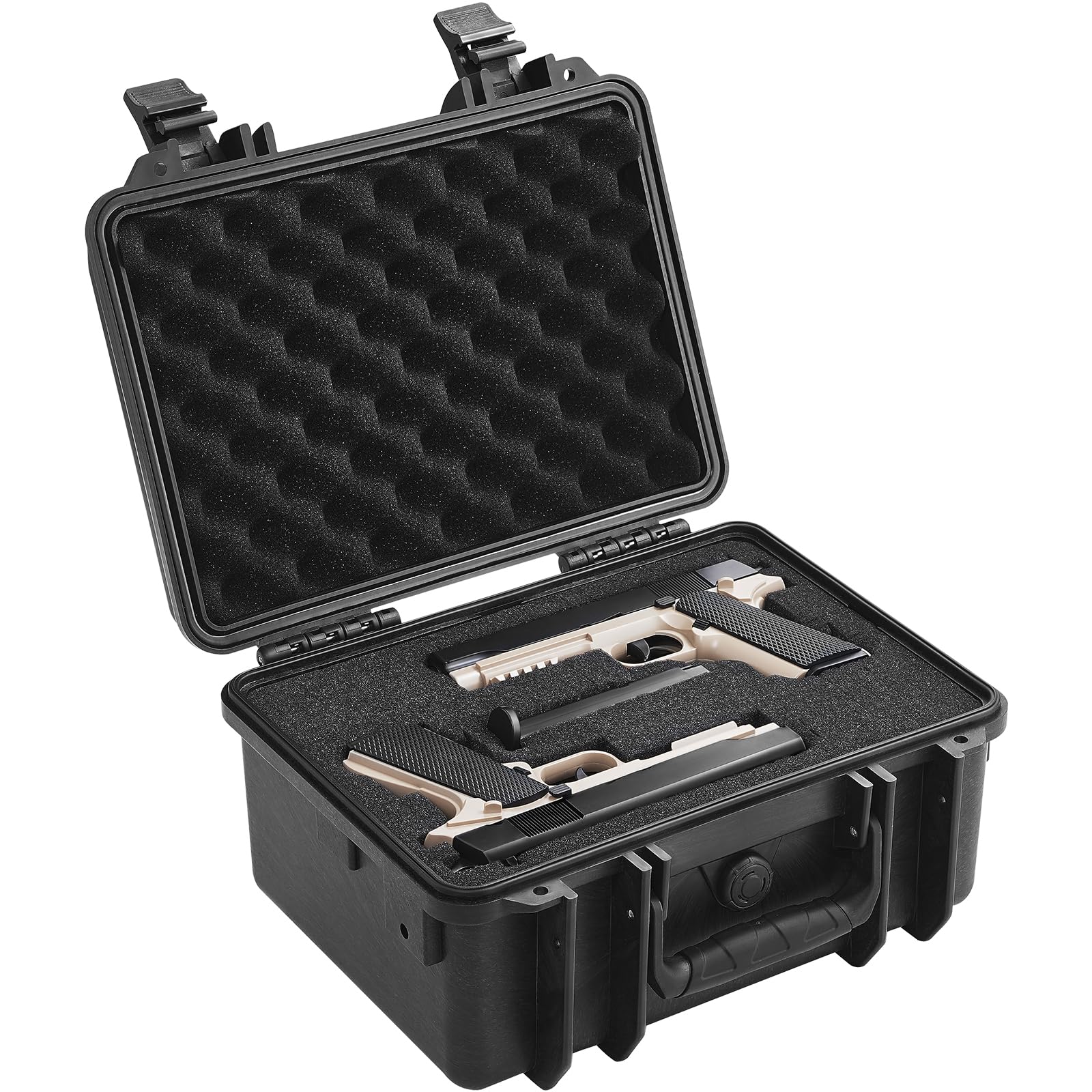 Amazon.com: VEVOR Hard Pistol Cases with Pre-cut PU Foam, Waterproof ...