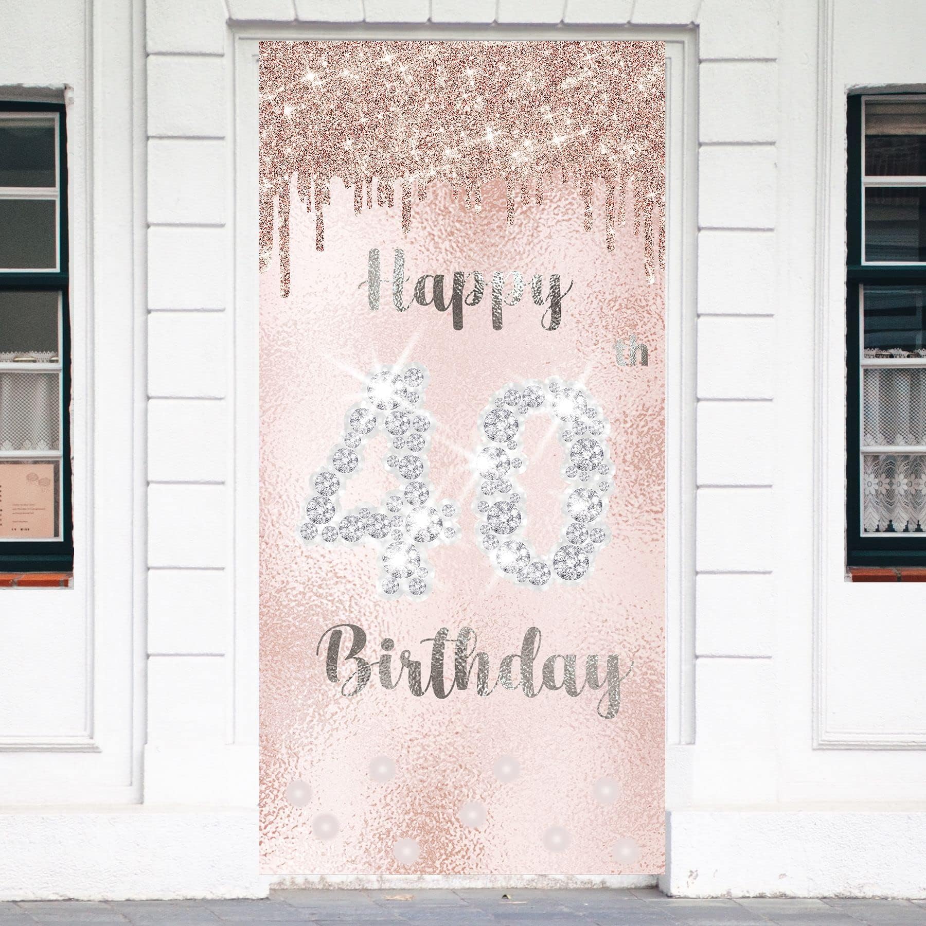 Amazon.com: Joyiou 40th Birthday Decorations Women, Happy 40th Pink ...