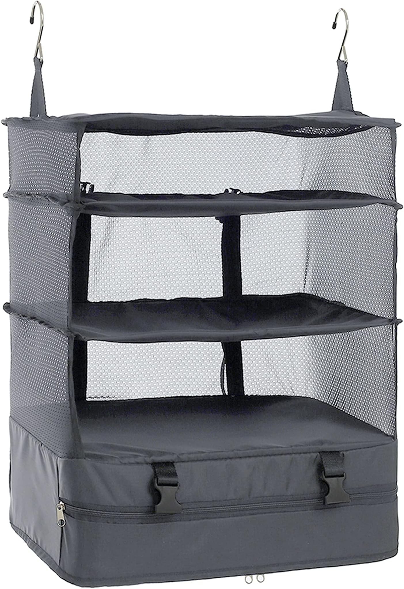 Navaris Hanging Travel Organiser Shelves - Portable Suitcase Packing ...