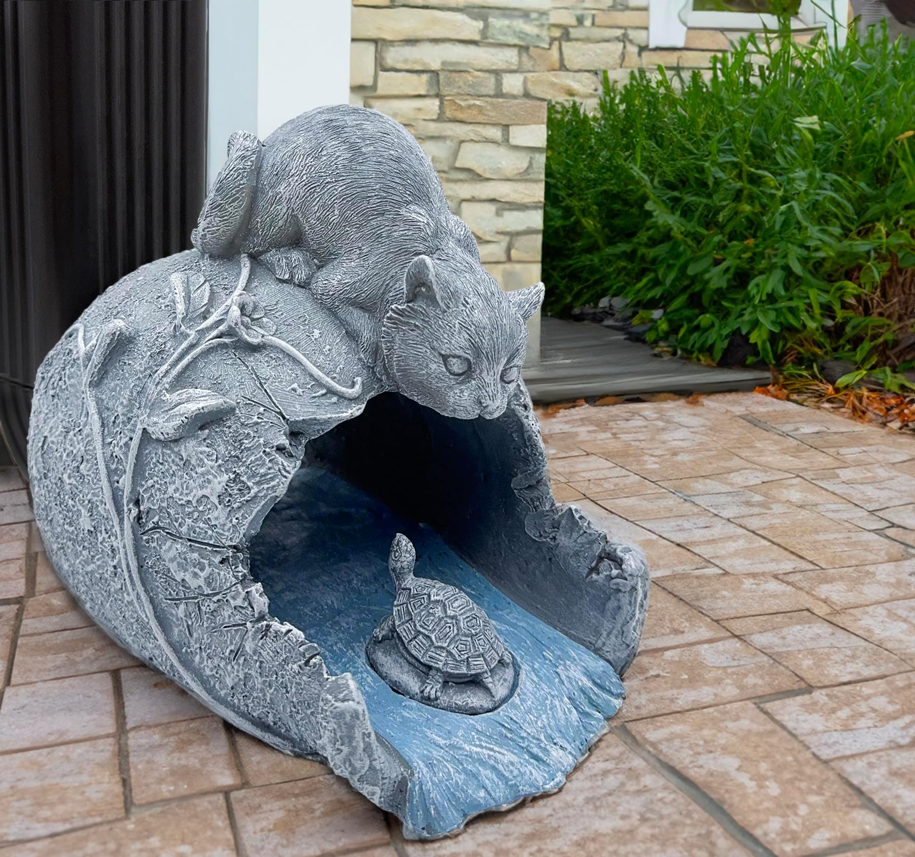 Amazon.com : SAGEFINDS Decorative Turtle Splash Block | Gutter ...