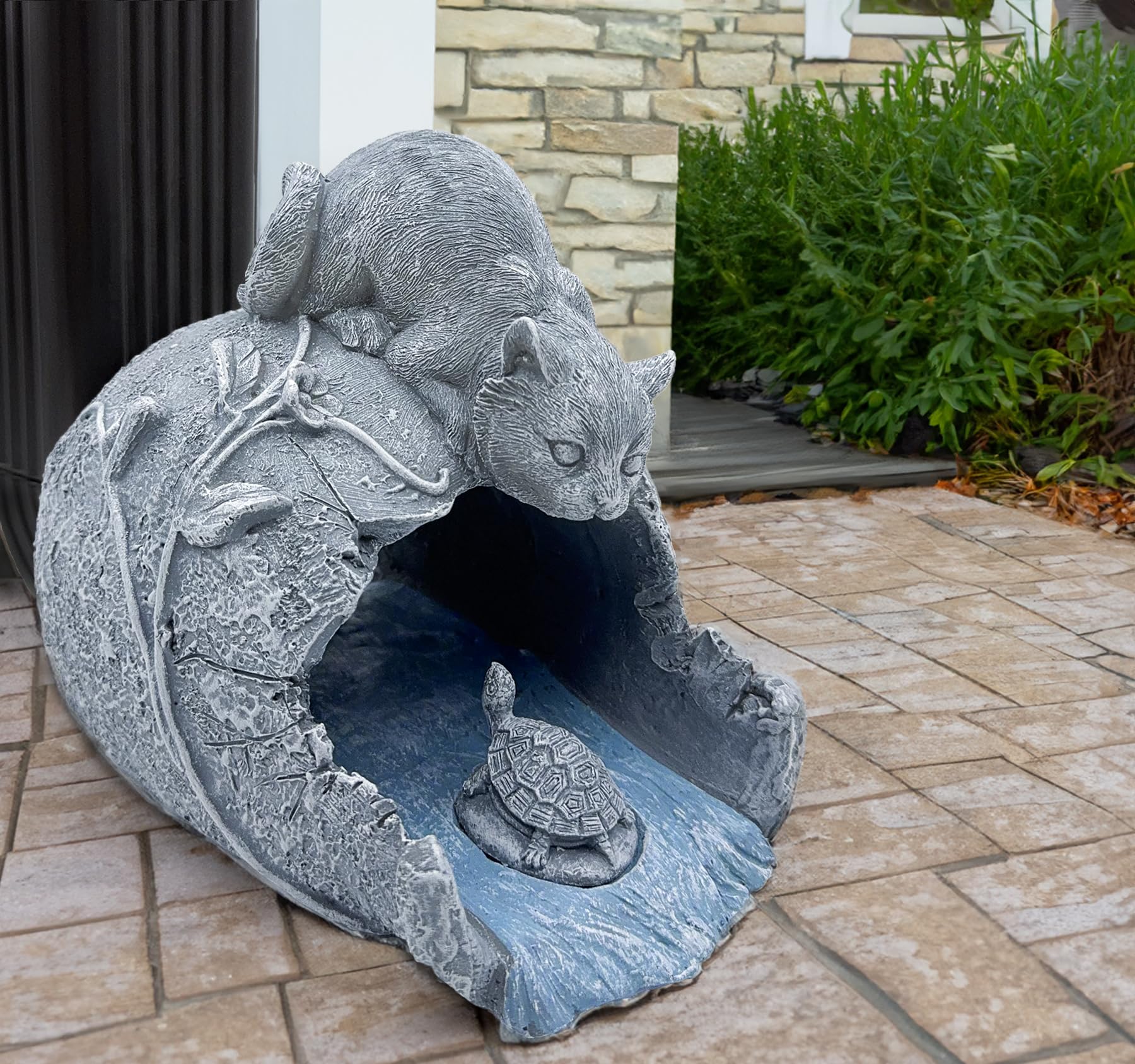 Amazon.com: Teaeeno Cat Statues Decor Gutter Downspout Extension,Animal ...