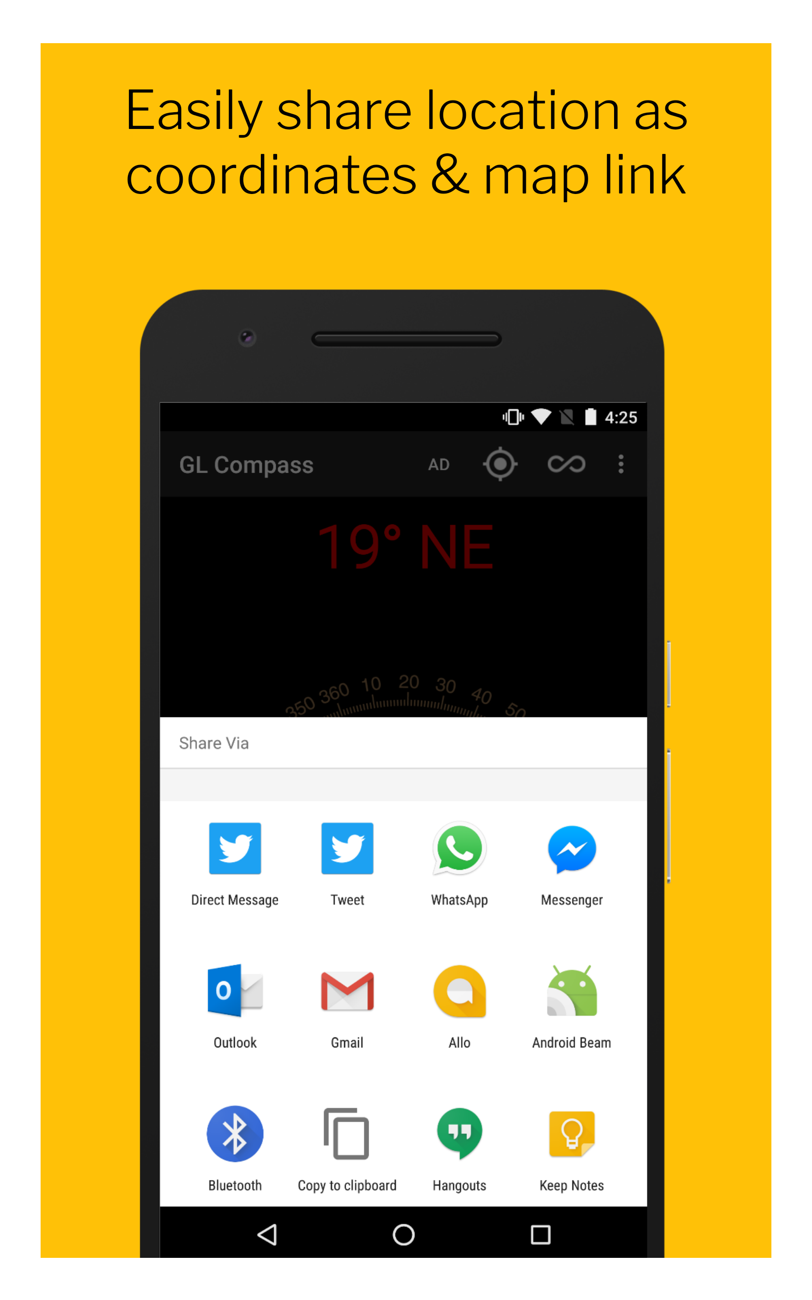 GL Compass - Smart Compass, Location, Flashlight - App on Amazon Appstore